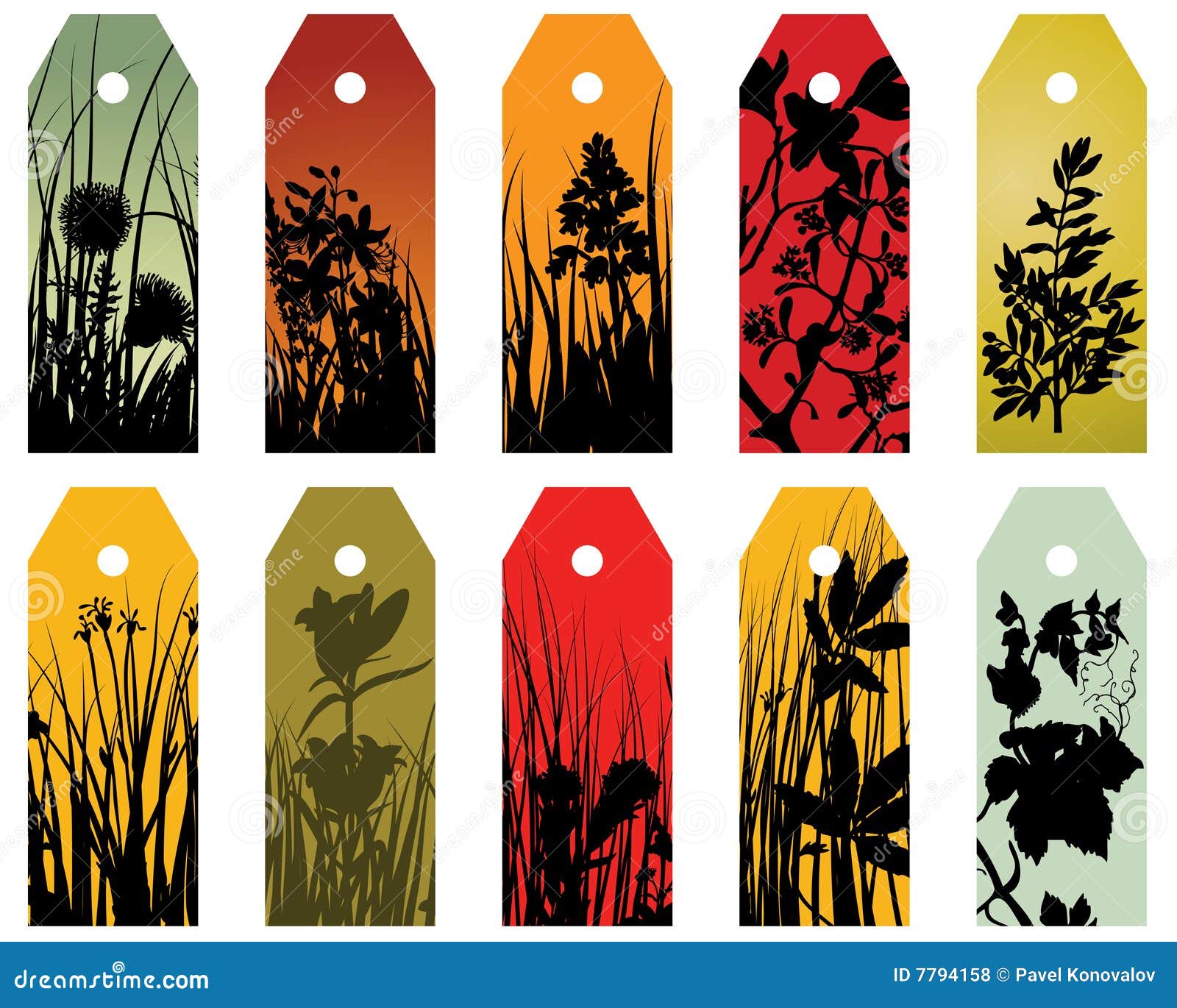 Floral bookmarks stock vector. Illustration of gifts, father - 7794158