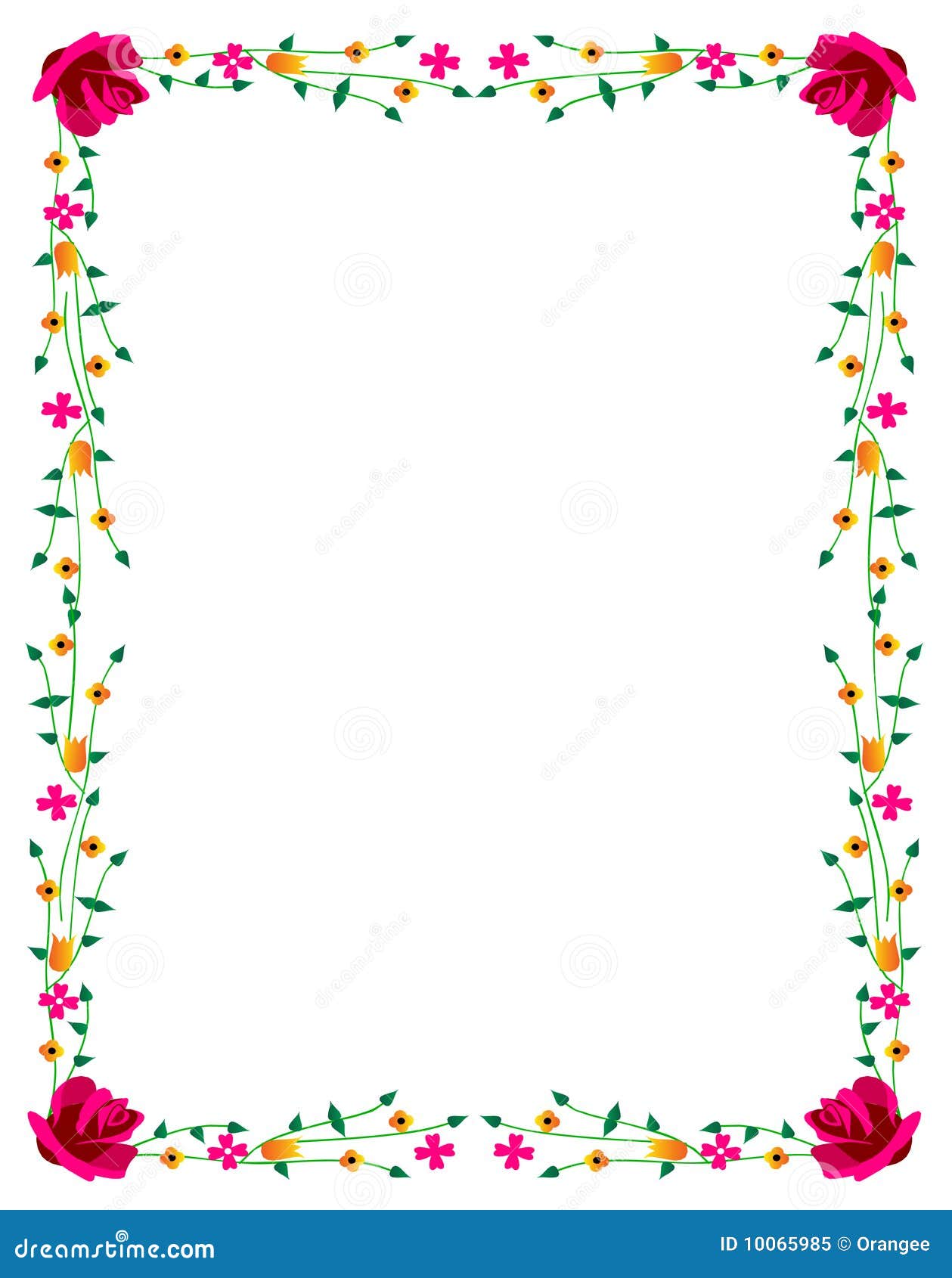 Simple Flower Page Borders