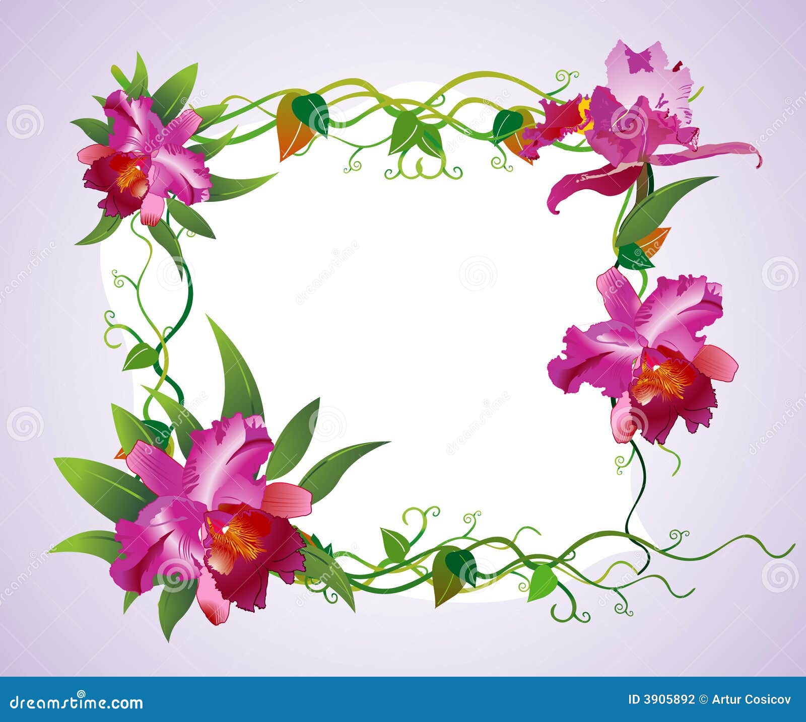 Floral border design stock vector. Illustration of creativity - 3905892