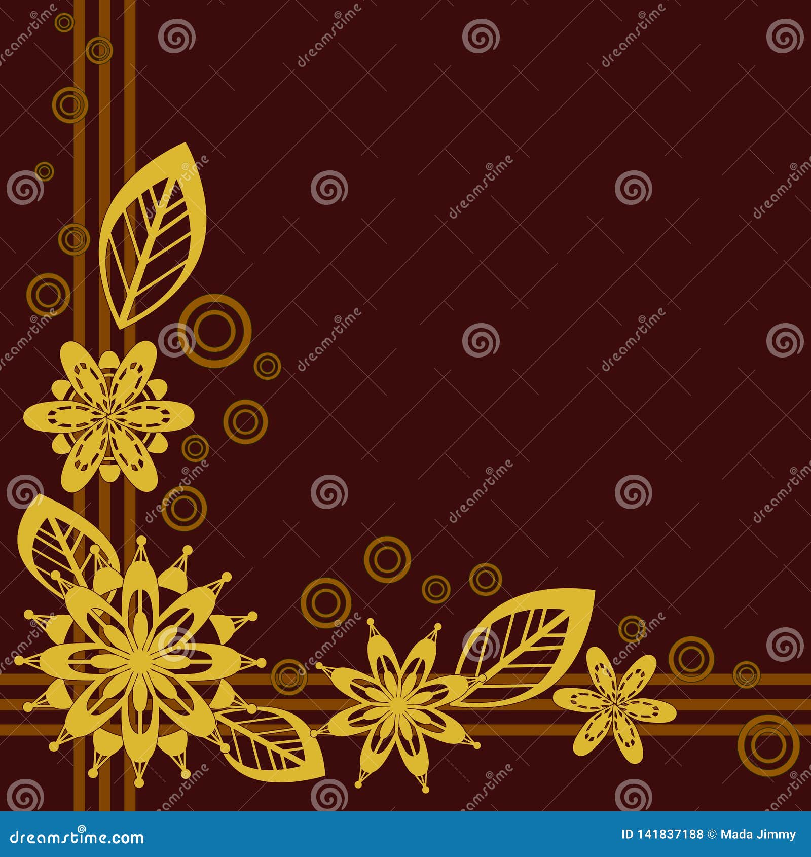 Floral Border Abstract Isolated Vector Stock Vector - Illustration of ...