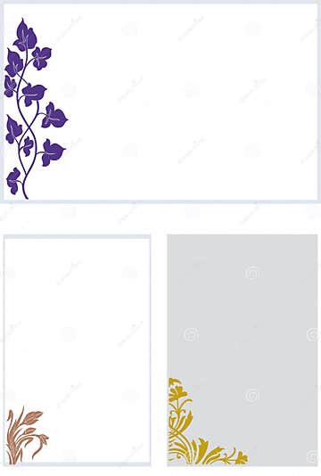 Floral Border Pattern Frame, Design Various Greeting Cards. Vector ...
