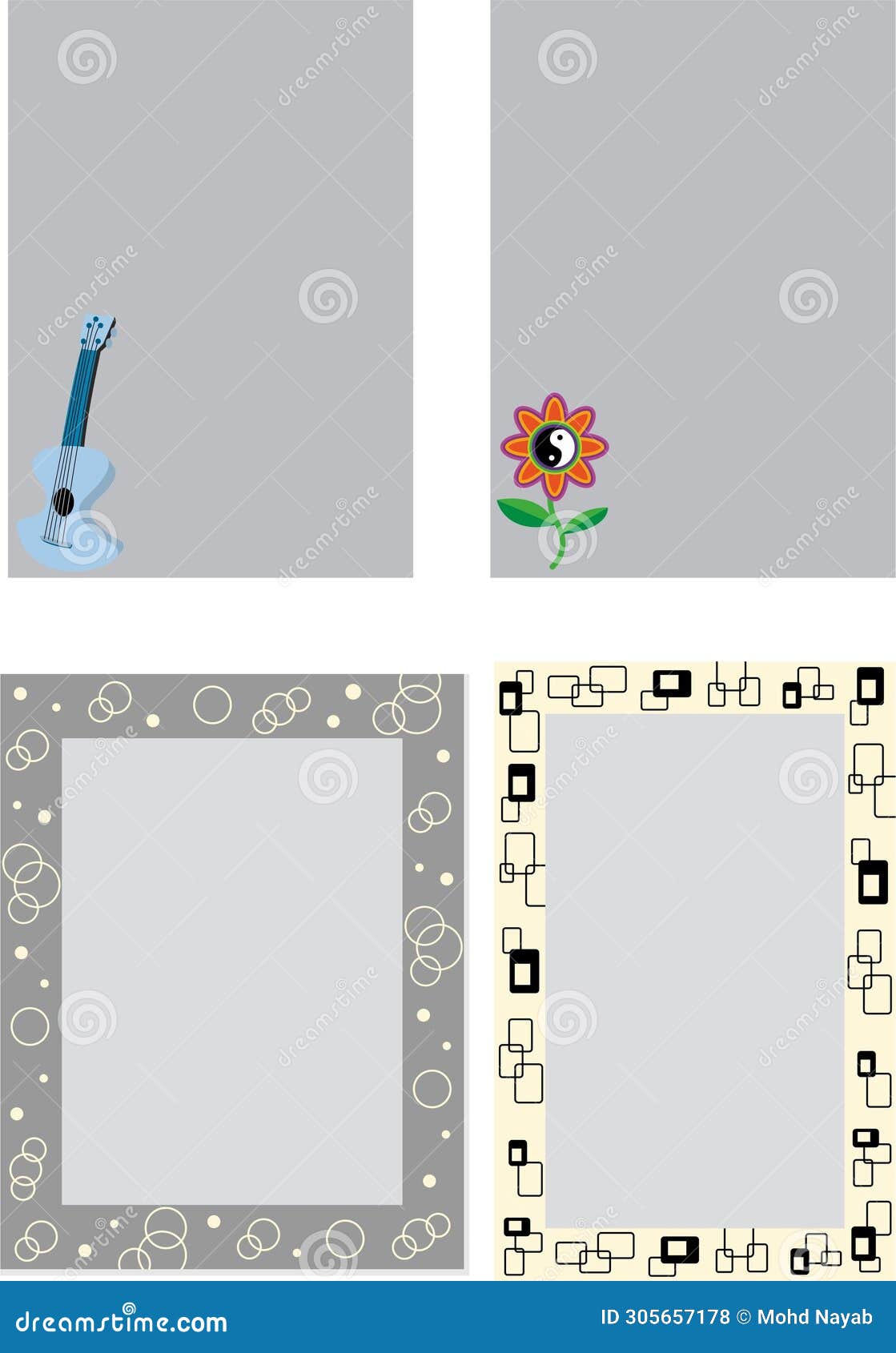 Floral Border Pattern Frame, Design Vector Illustration Stock Vector ...