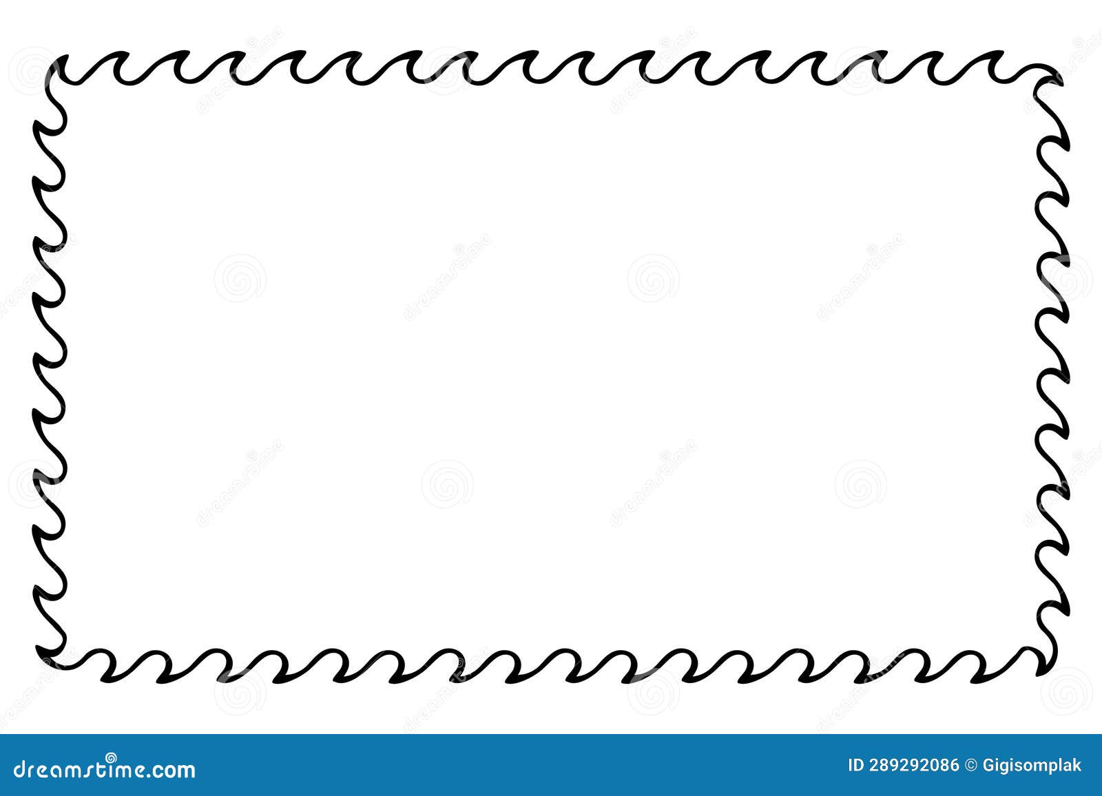 Simple Seamless Vector Rectangle Hand Draw Sketch Floral Border Stock ...