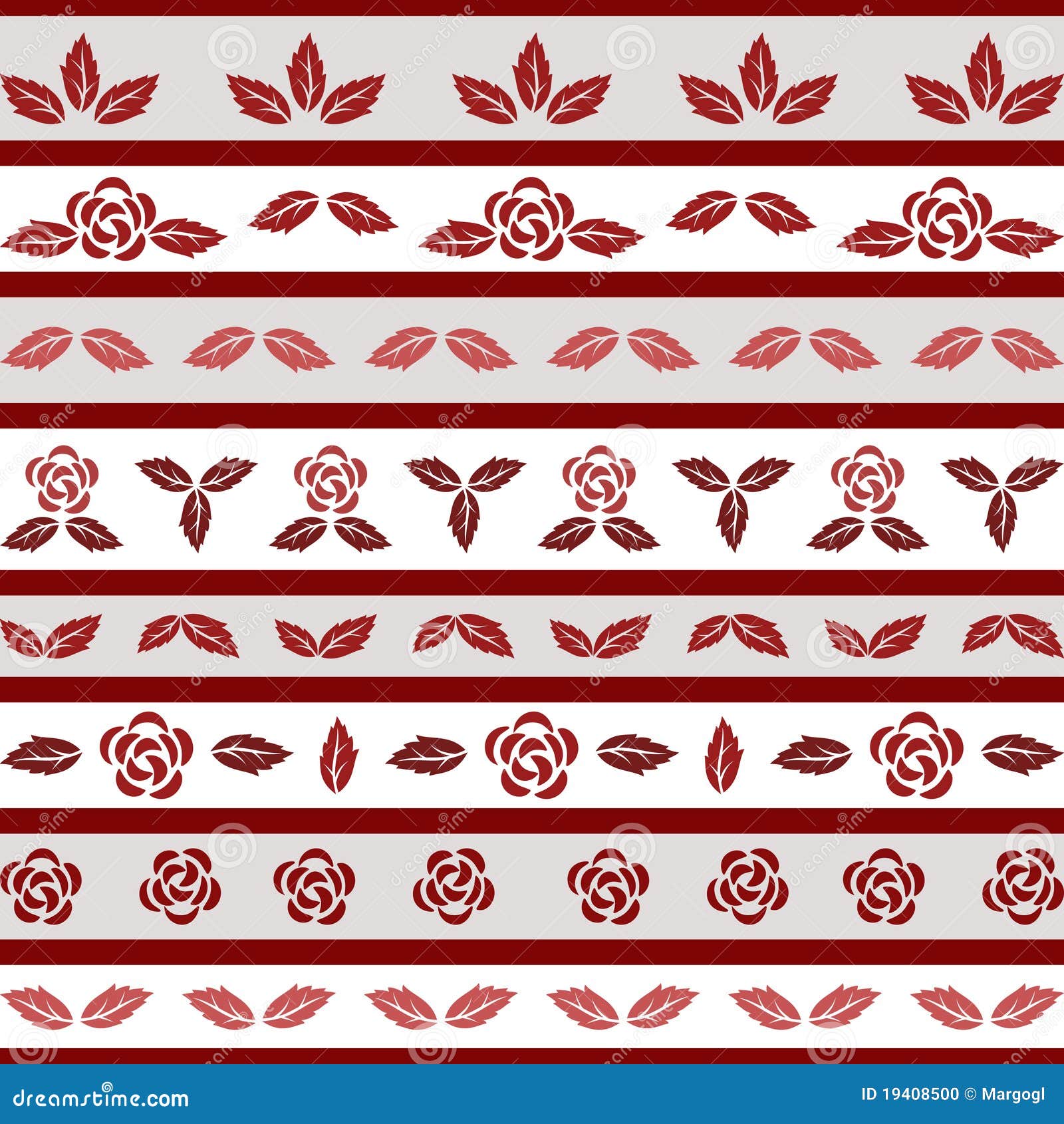 Floral border with rose. stock vector. Illustration of separate - 19408500