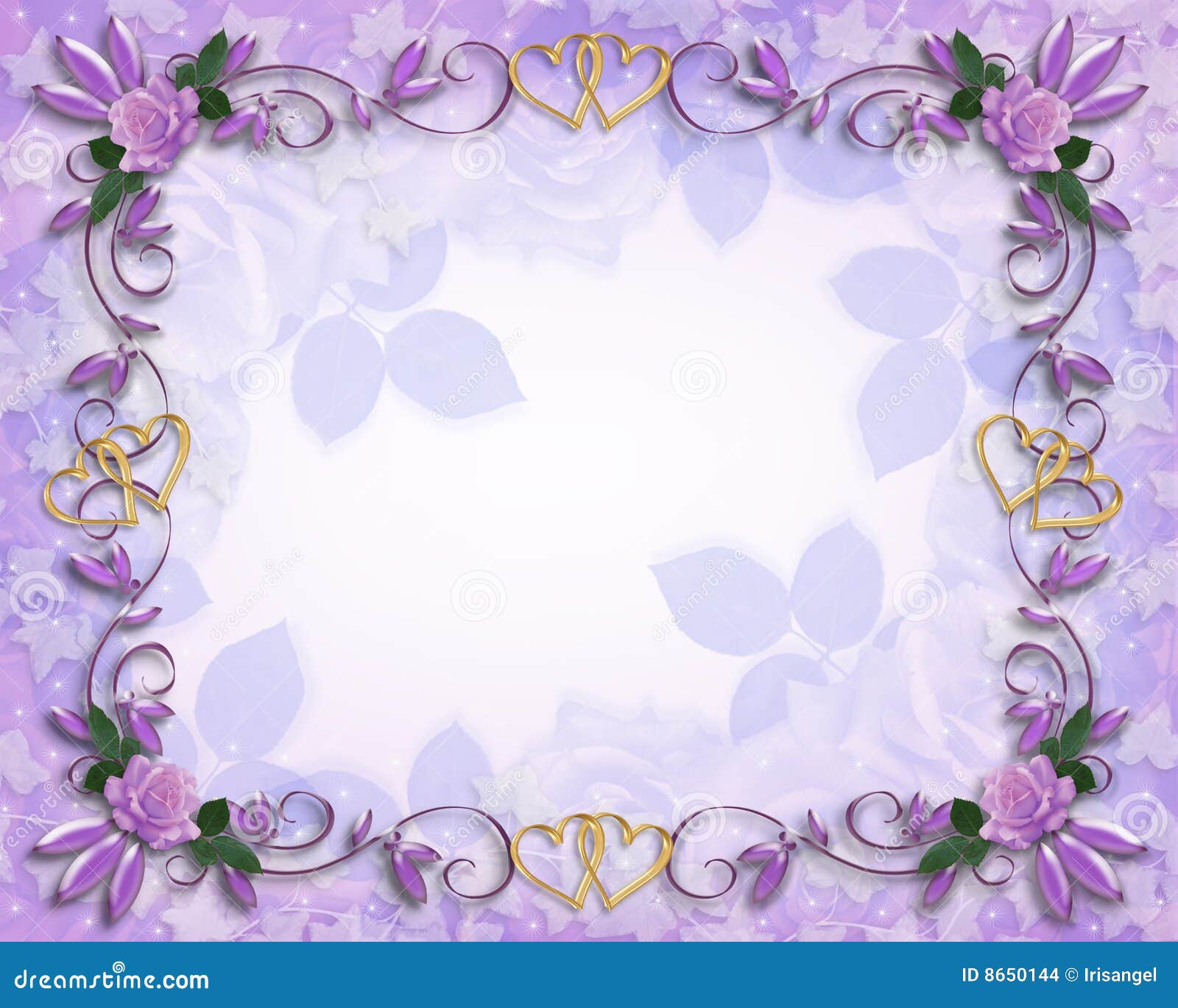 Purple And Gold Border Design