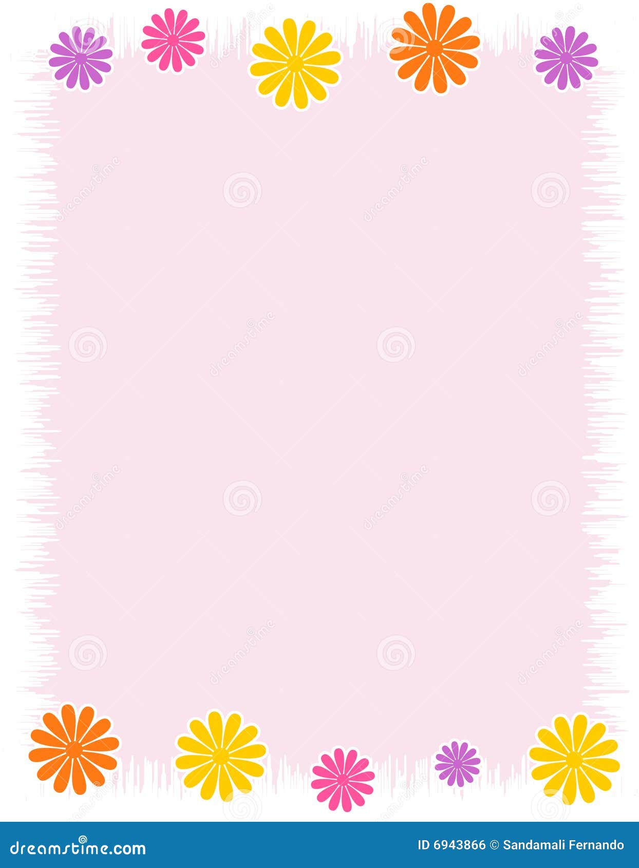 Floral Border - Spring and Summer Stock Illustration - Illustration of ...