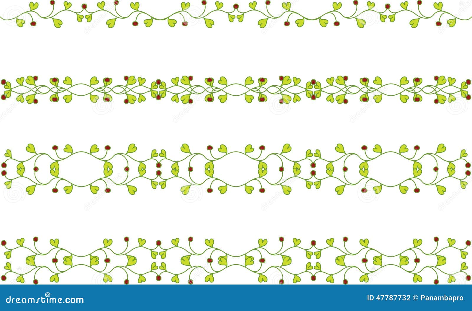 Floral branch border stock vector. Illustration of abstract - 47787732