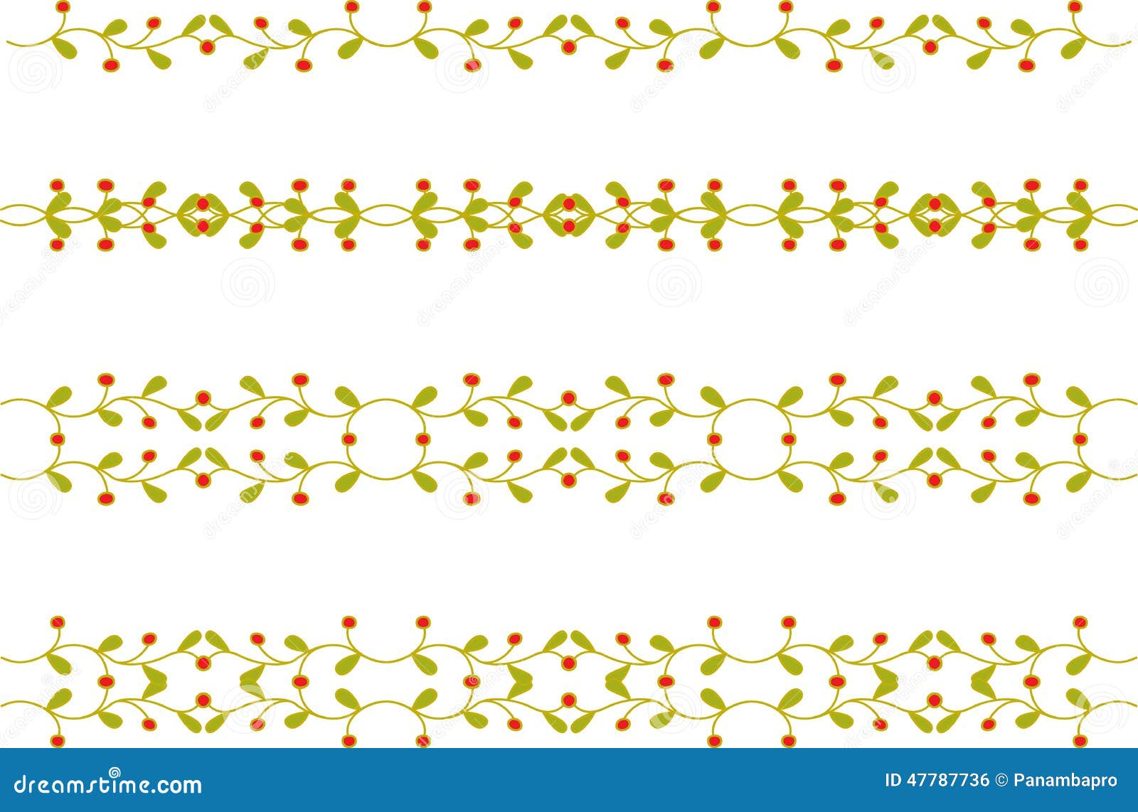 Floral branch border stock vector. Illustration of foliage - 47787736