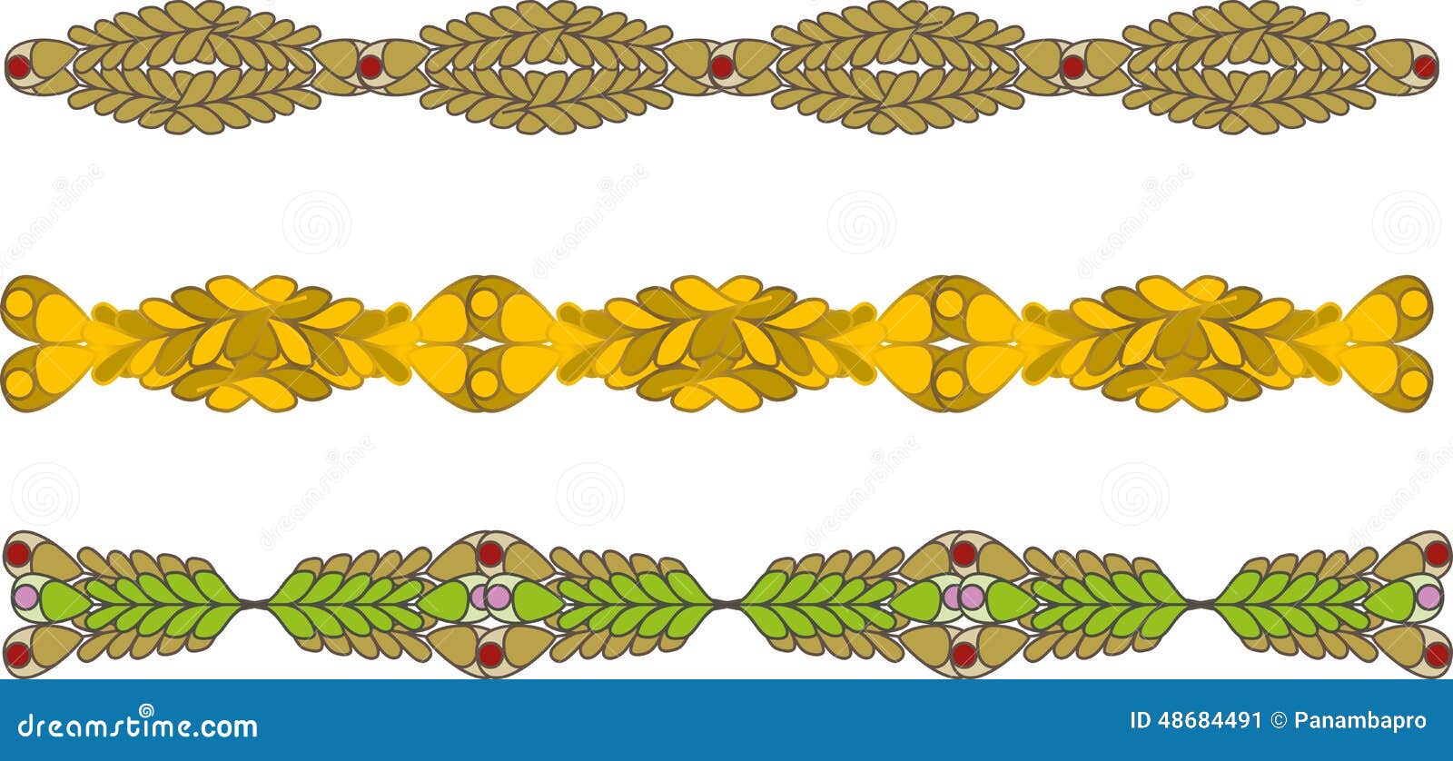 Floral branch border stock vector. Illustration of ecology - 48684491