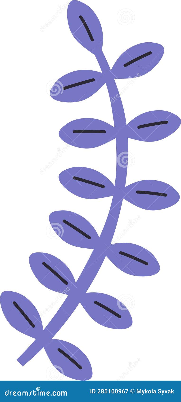 Floral Branch Cartoon stock vector. Illustration of decoration - 285100967