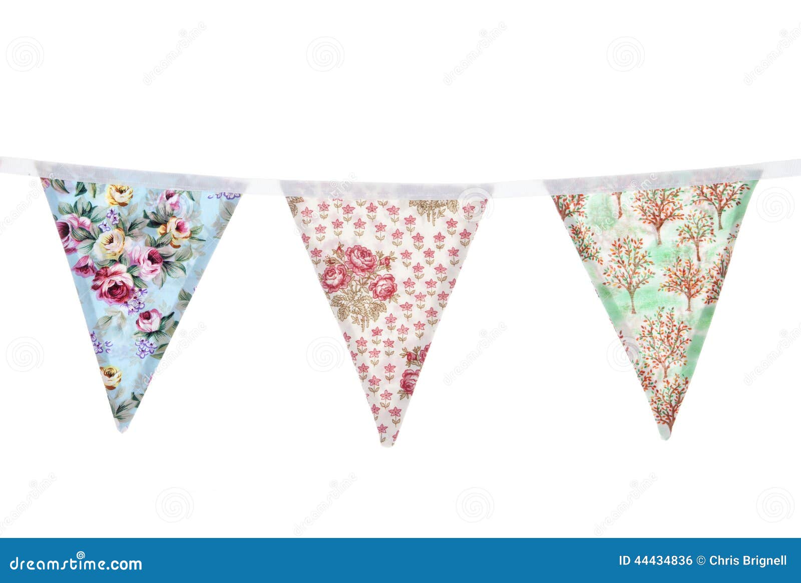 Floral bunting stock photo. Image of studio, blue, bright - 44434836