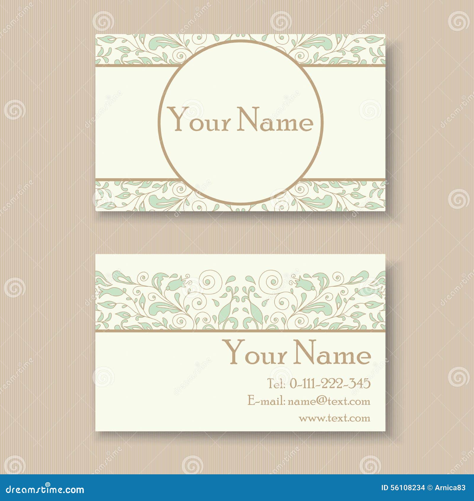 Floral Business or Visiting Card Stock Vector - Illustration of ...