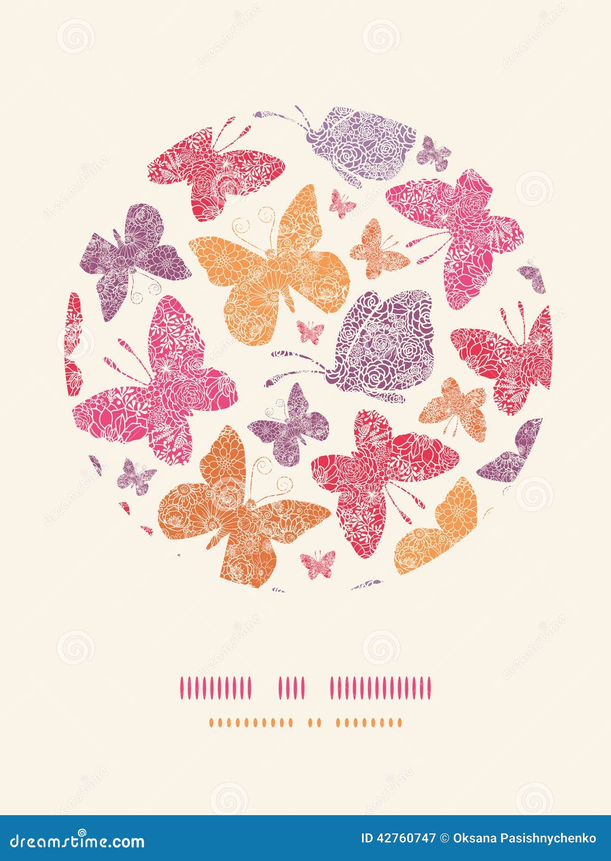 Butterflies Circle Shape Coloring Page. Coloring Page Vector ...