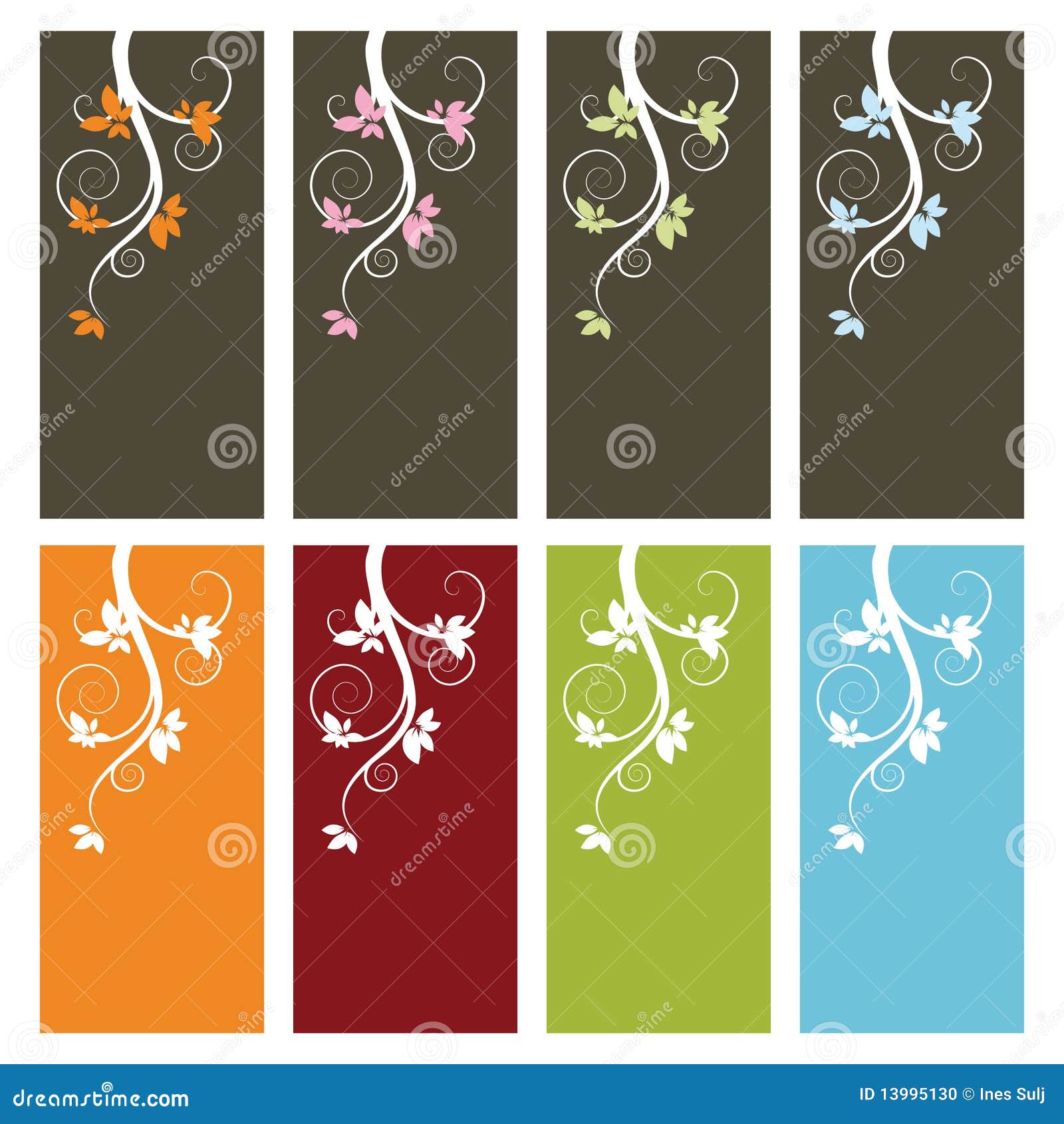 Floral card backgrounds stock vector. Illustration of floral - 13995130