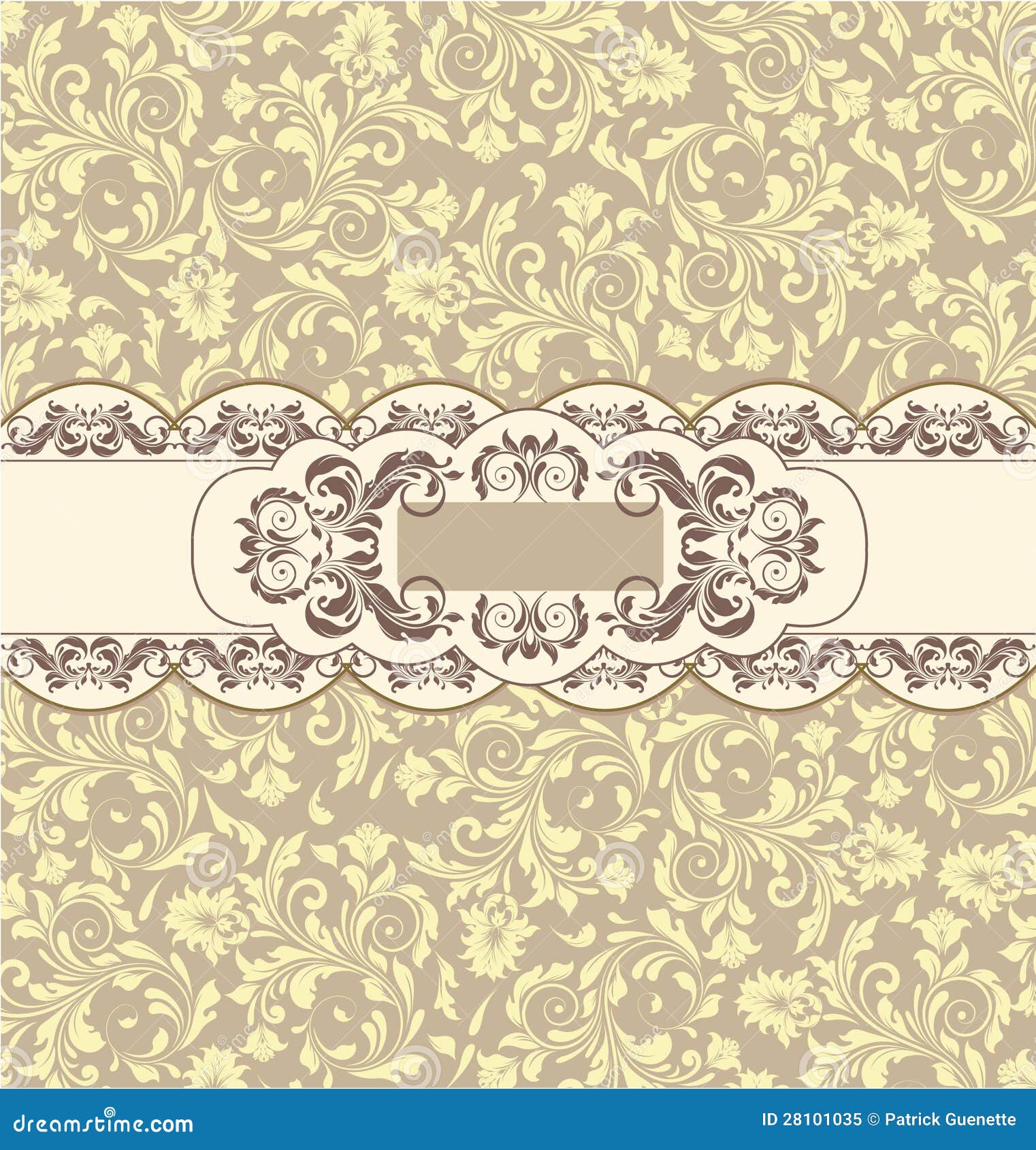 Floral card design stock vector. Illustration of curl - 28101035