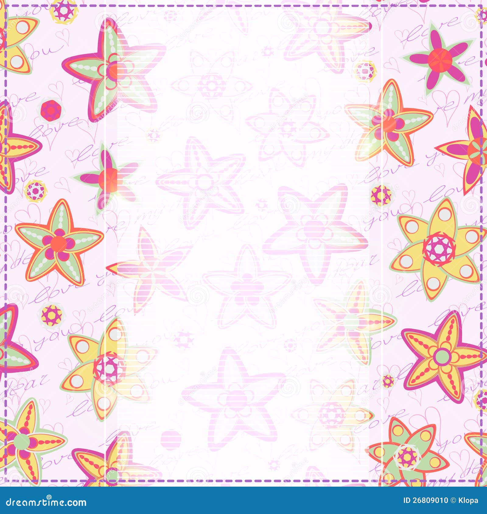 Floral Card with Hand Writing Text Stock Vector - Illustration of page ...