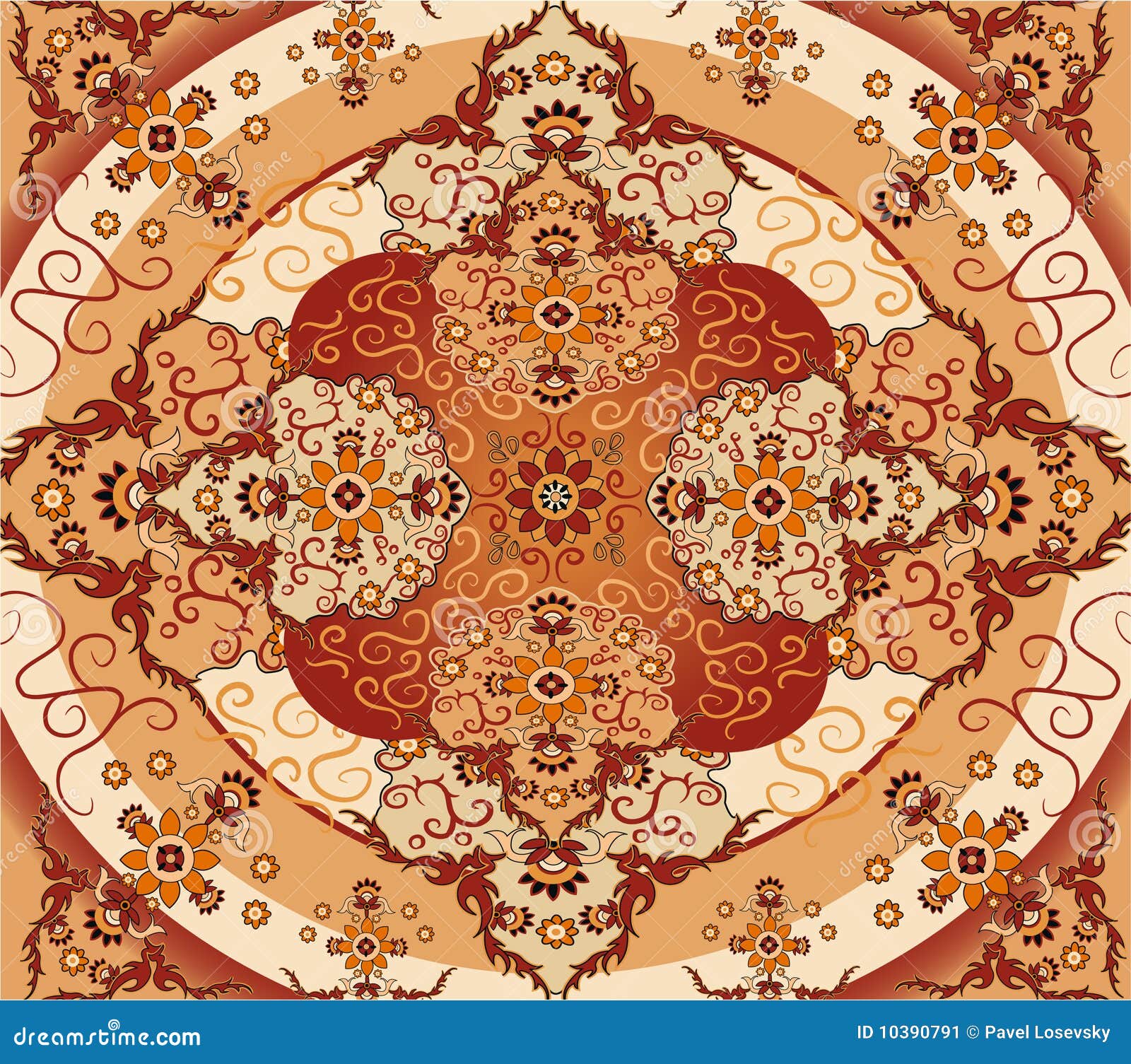 Floral carpet vector stock vector. Illustration of ornament - 10390791