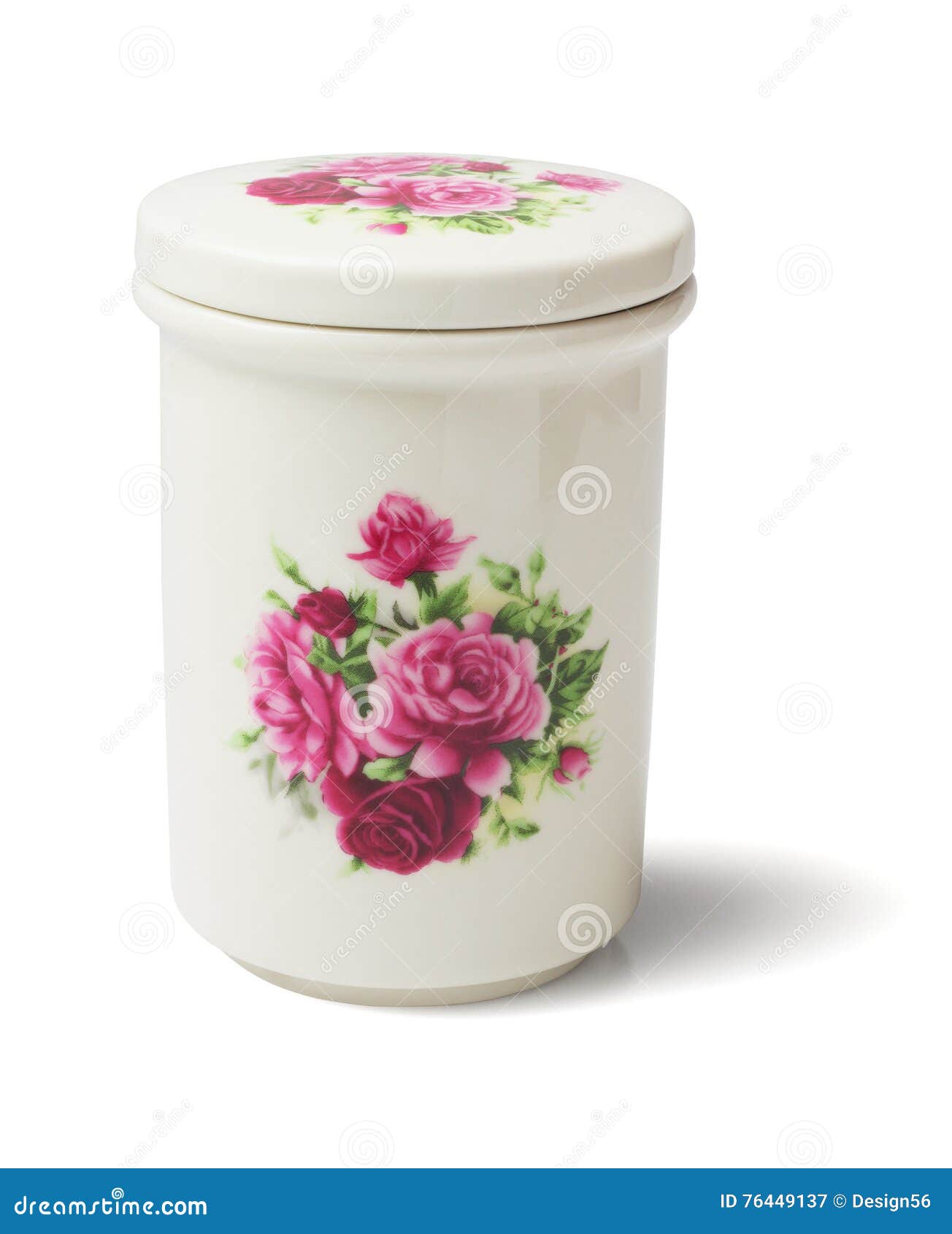 Floral Ceramic Container stock image. Image of background - 76449137