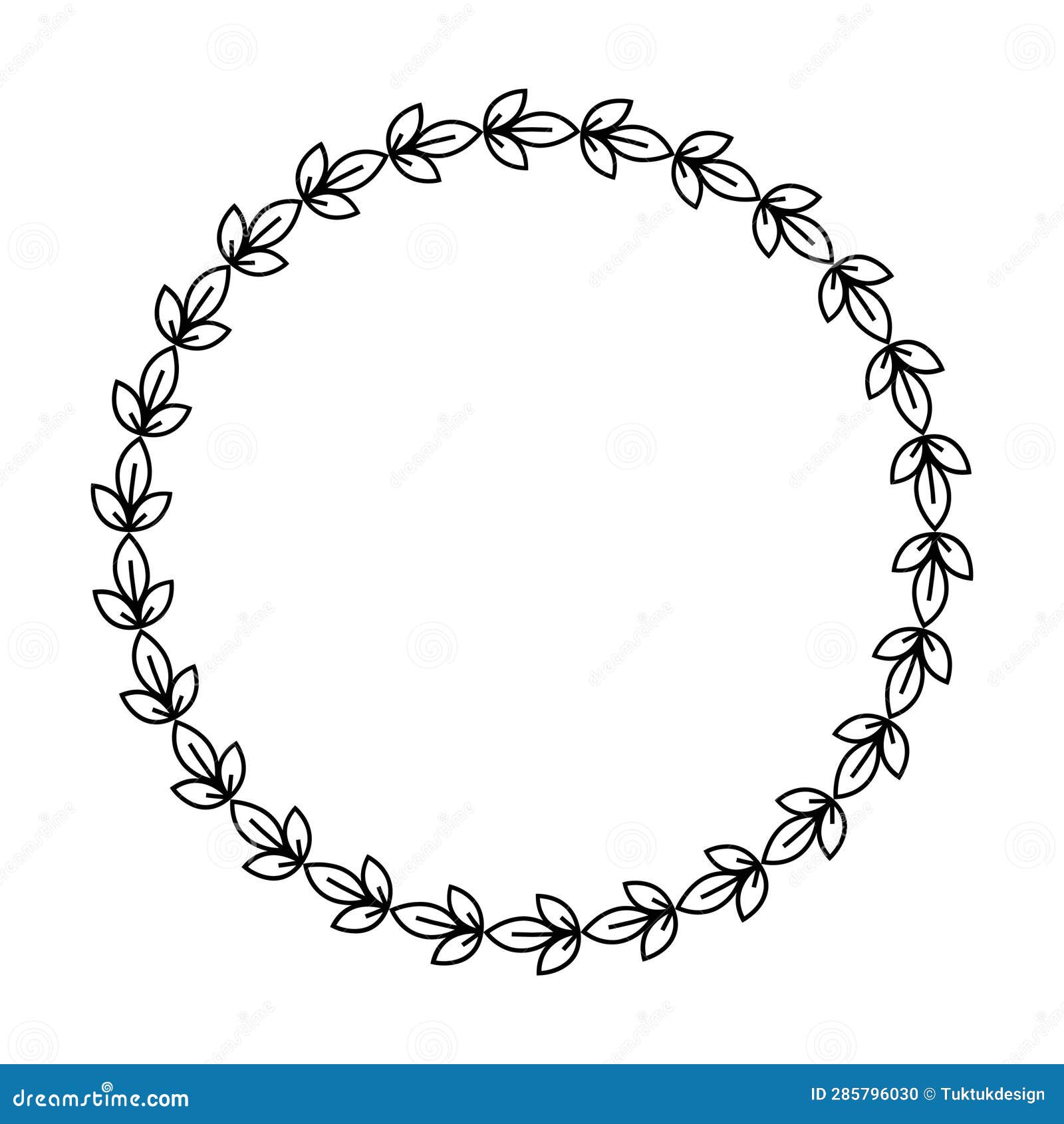 Floral Circle Border Design Rounded Flower Frame Ring for Decoration ...