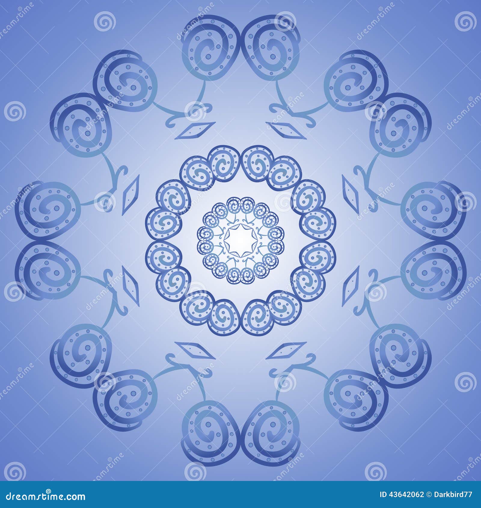 Floral circle pattern stock illustration. Illustration of ornament ...