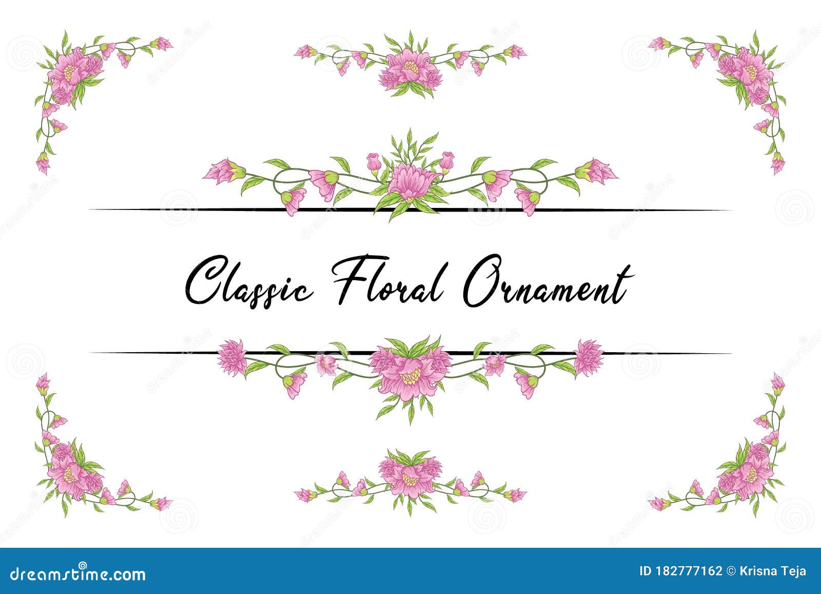 Ornaments Frames Separator Elements for Classic Vintage Wedding ...