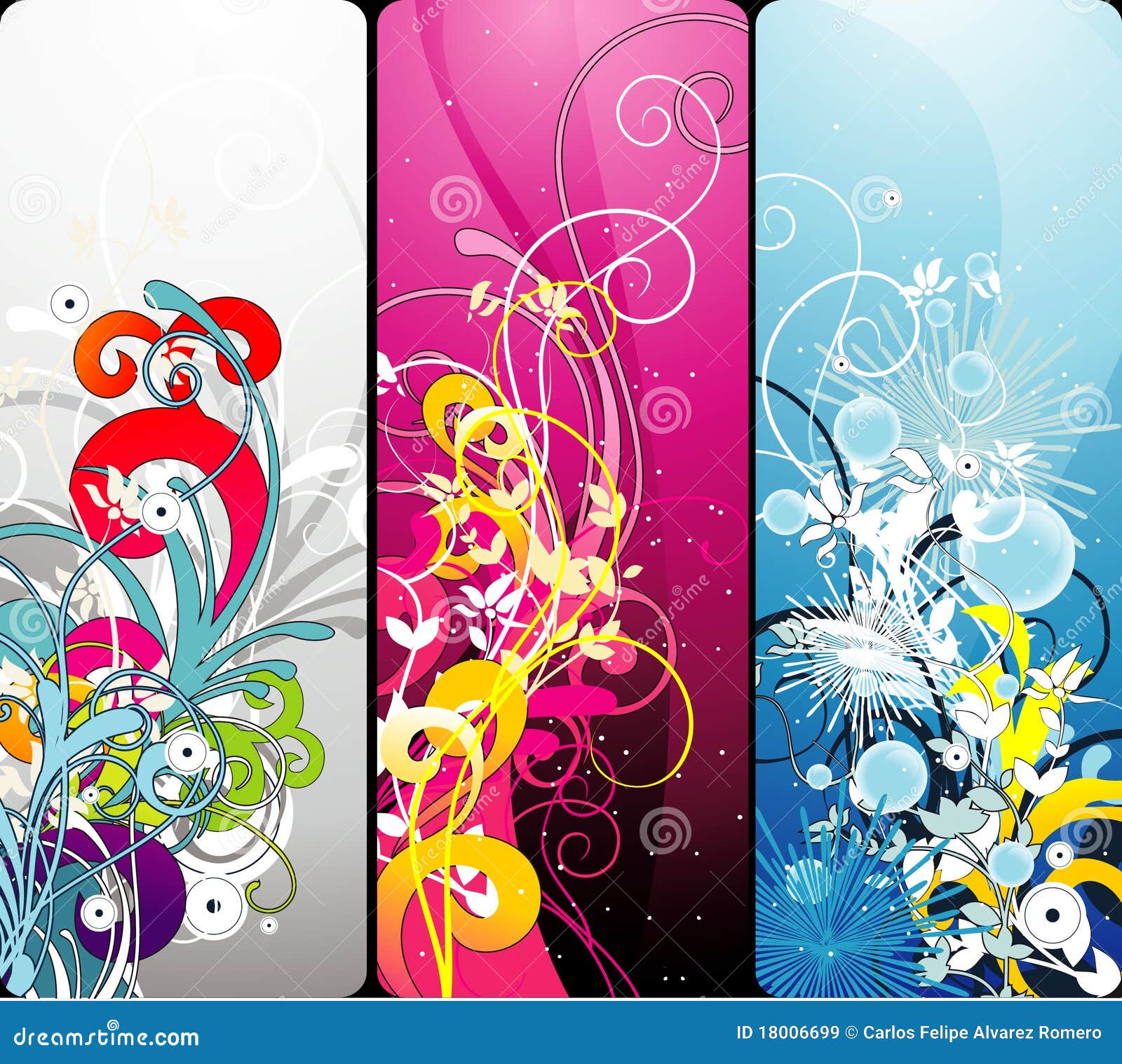 Floral color composition stock vector. Illustration of color - 18006699