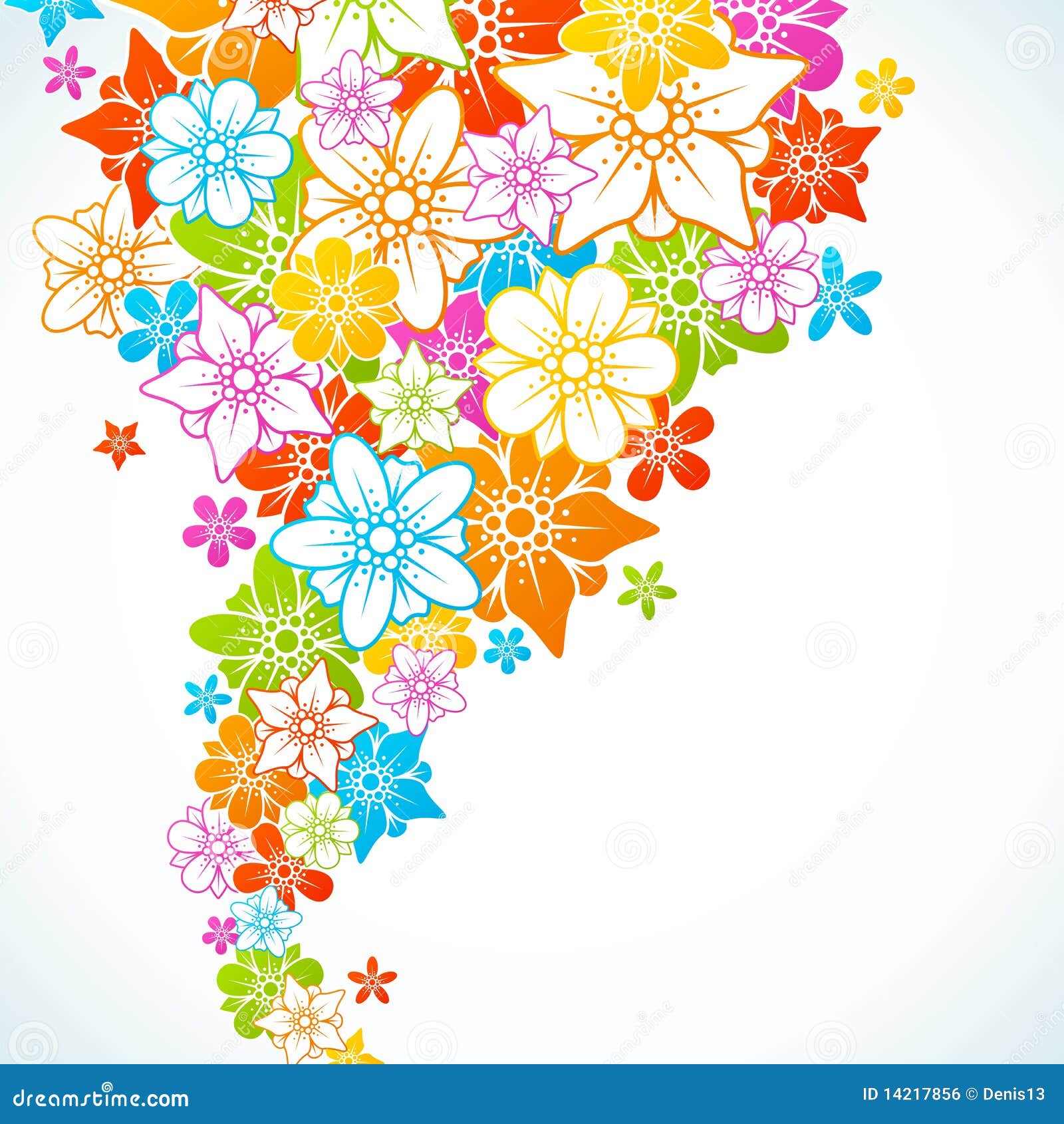 Floral colorful background stock vector. Illustration of design - 14217856