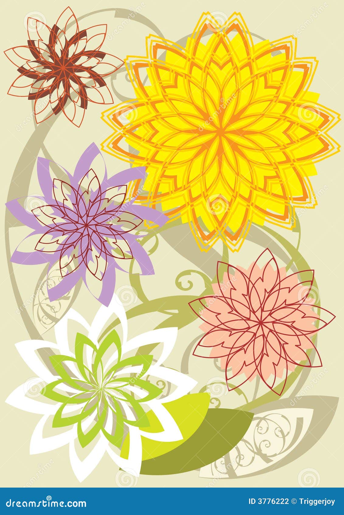 Floral Composition stock vector. Illustration of green - 3776222