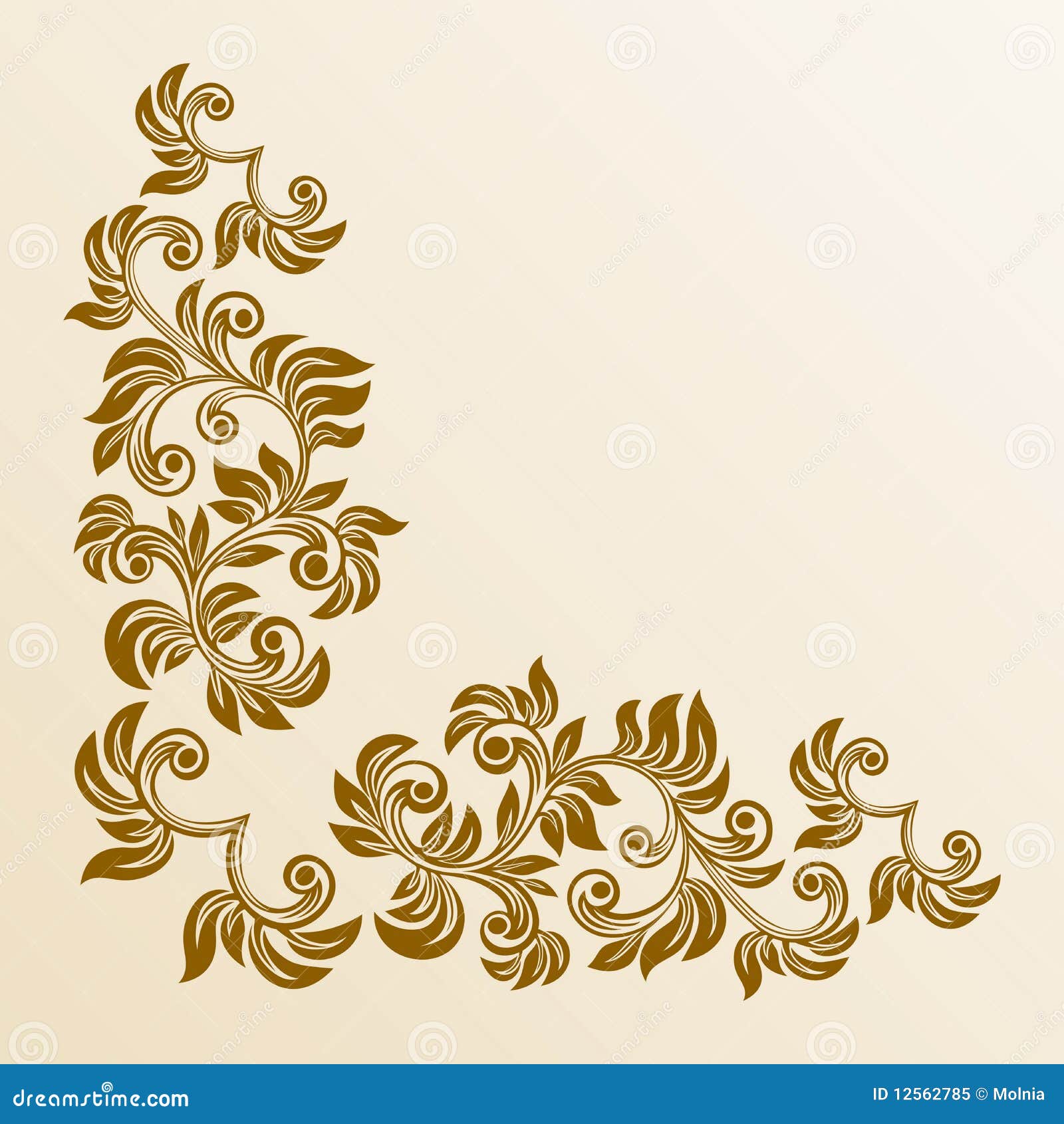 Floral corner stock vector. Illustration of shape, corner - 12562785