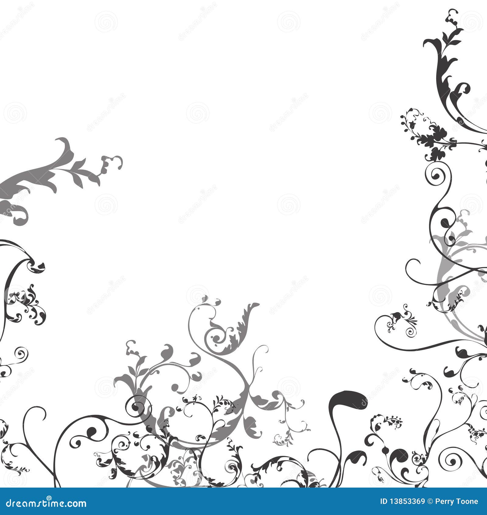 Floral Corner Design stock vector. Illustration of flower - 13853369