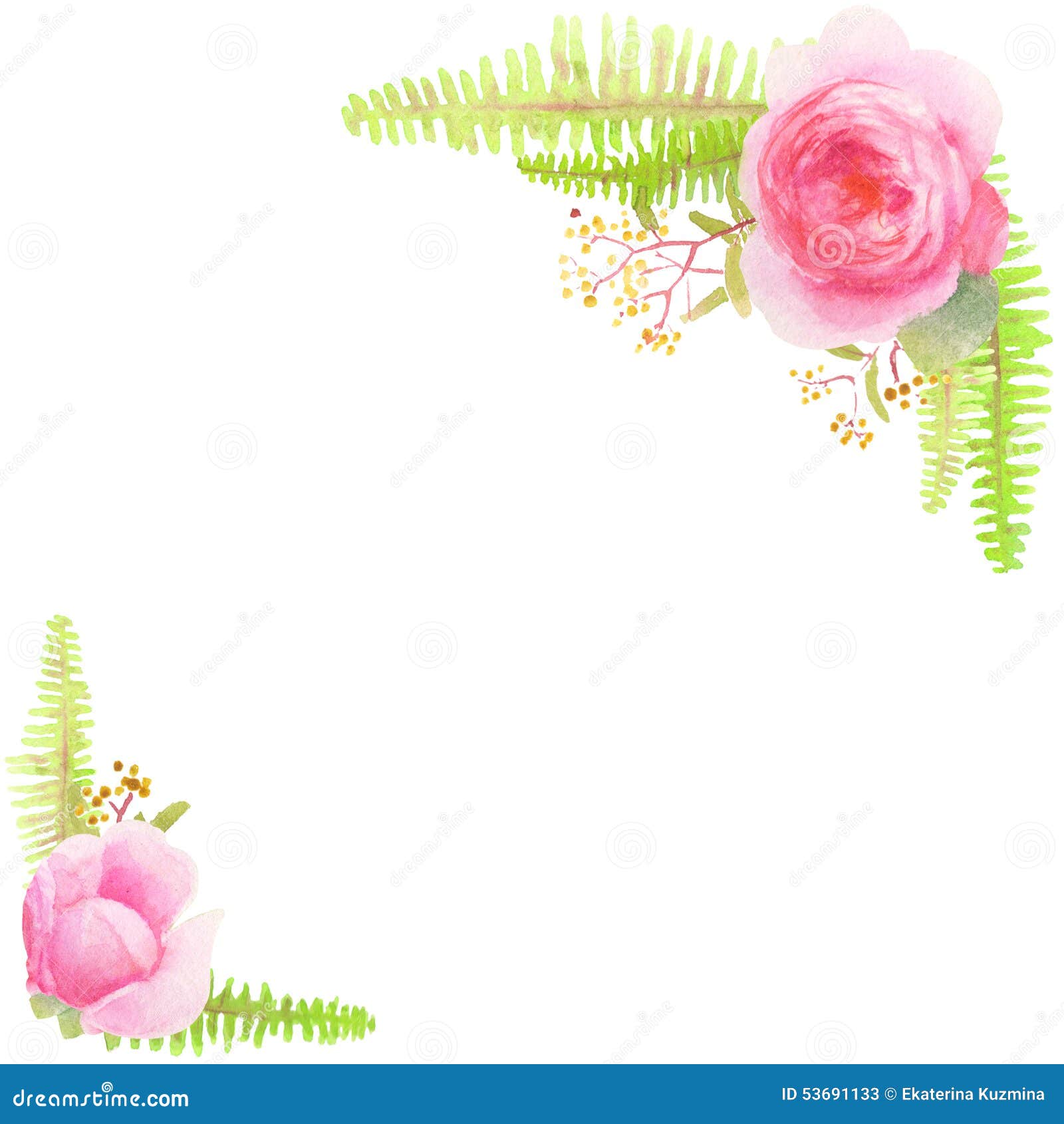 Floral Corner Design Element Stock Illustration - Illustration of frame ...