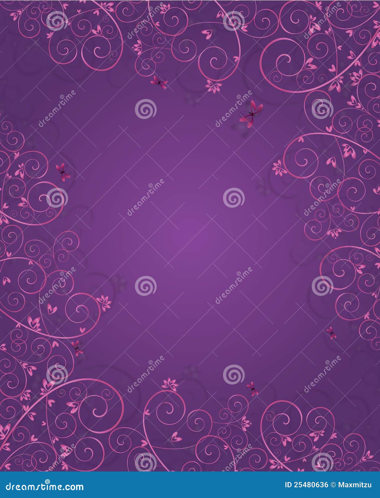 Floral Corner Design - Purple Stock Vector - Illustration of drawing ...