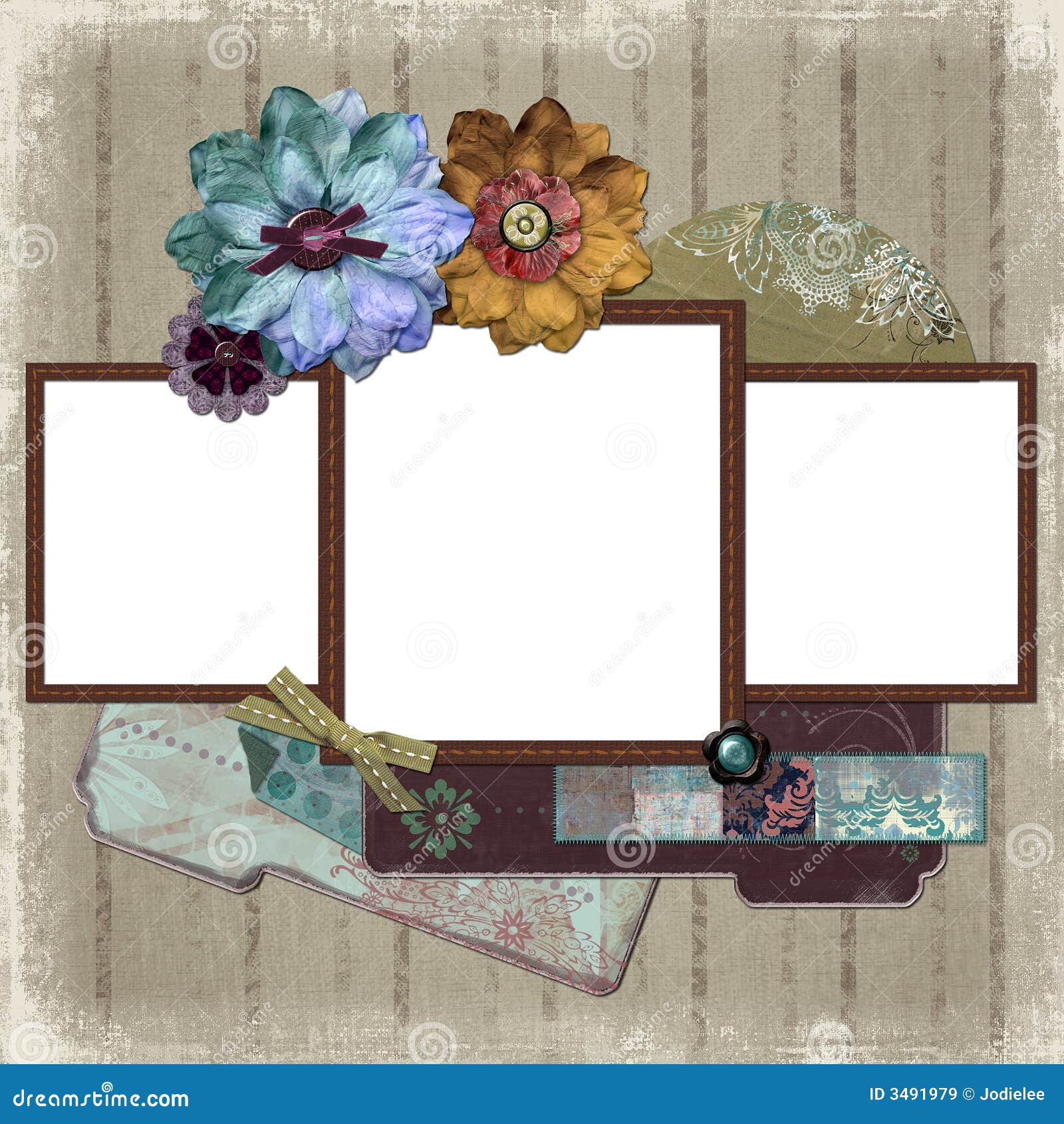 Floral Country Photo Frame stock illustration. Illustration of ...