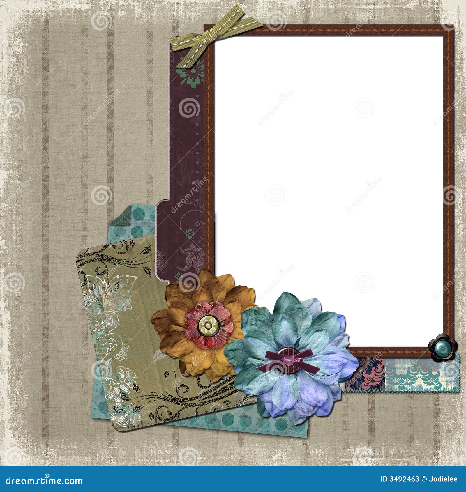 Floral Country Photo Frame stock illustration. Illustration of bali ...