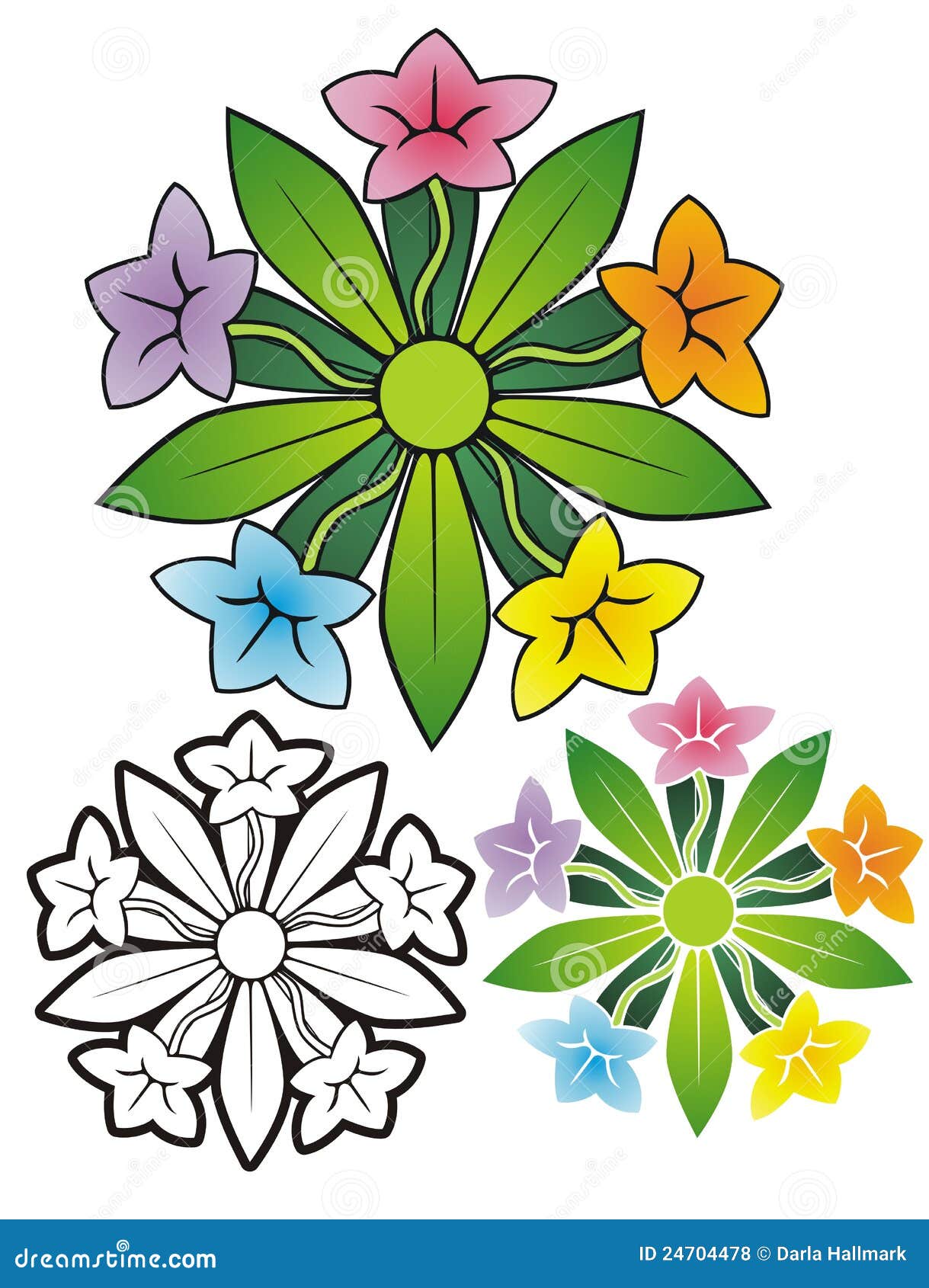 Floral crest design stock vector. Illustration of symbol - 24704478