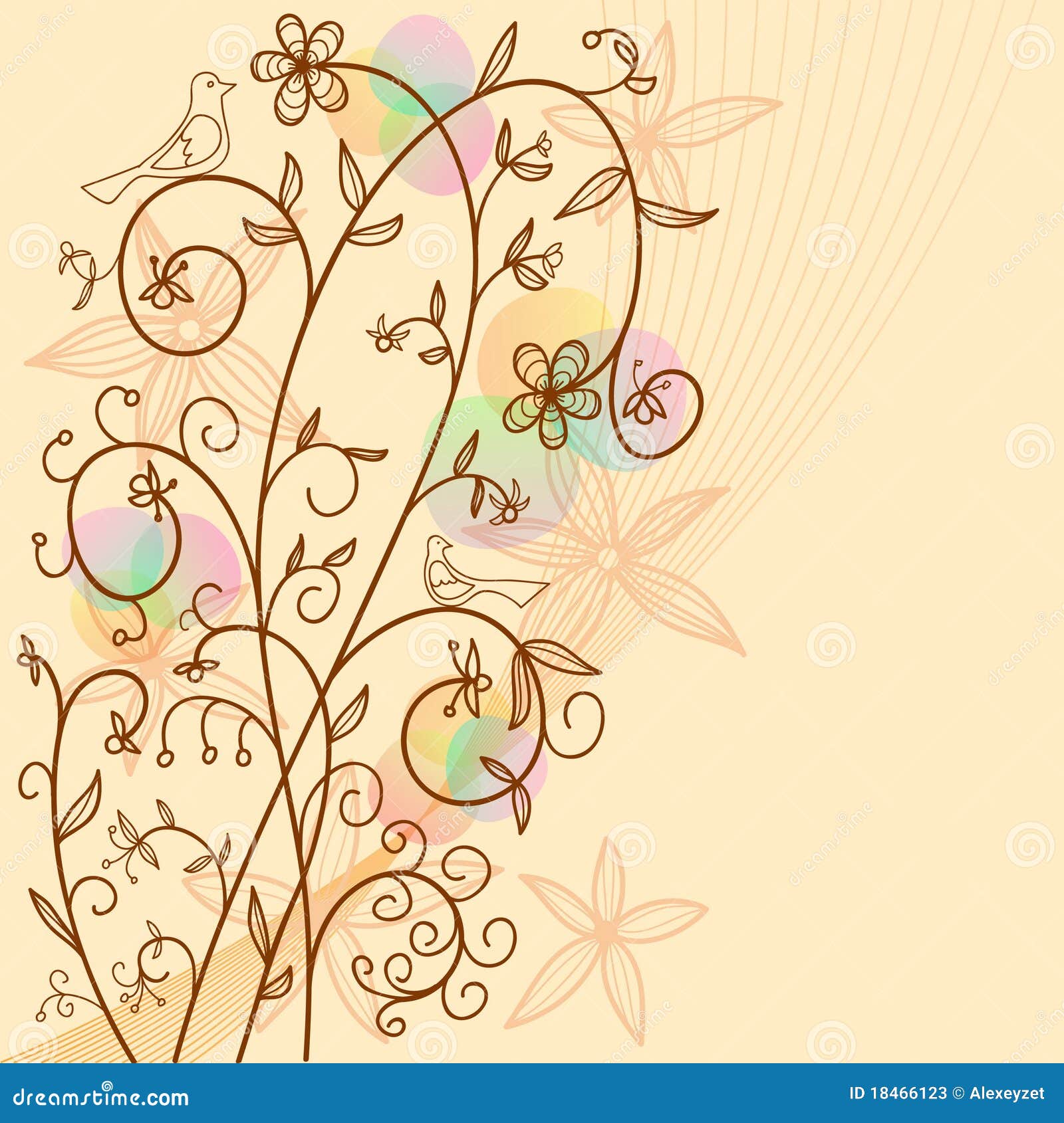 Floral curly background stock vector. Illustration of pattern - 18466123