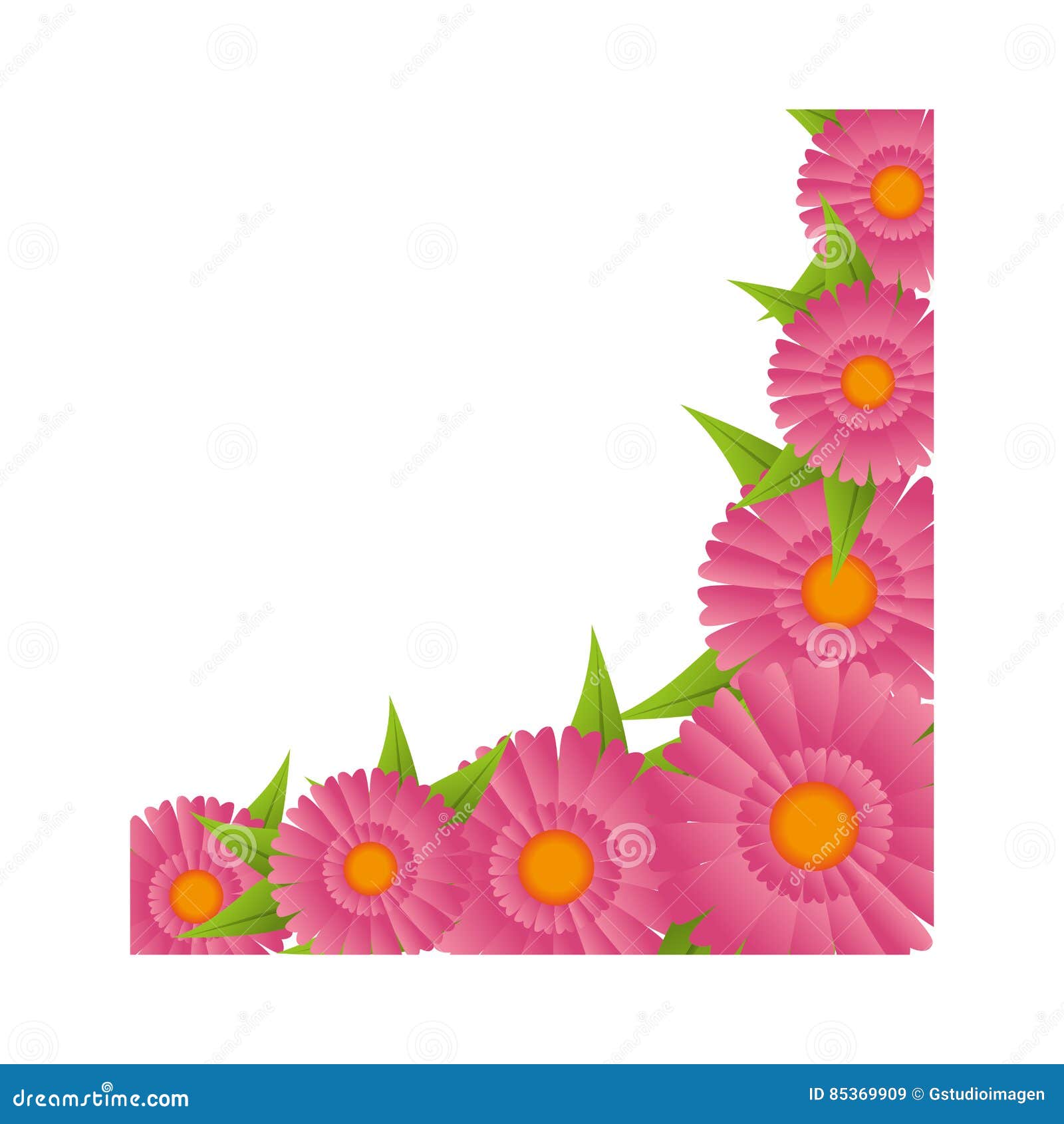 Floral Cute Frame Decorative Stock Vector - Illustration of flowers ...
