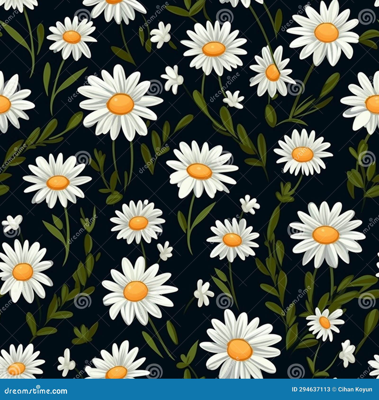 Floral Daisy Flyer for Flyer Design Stock Illustration - Illustration ...