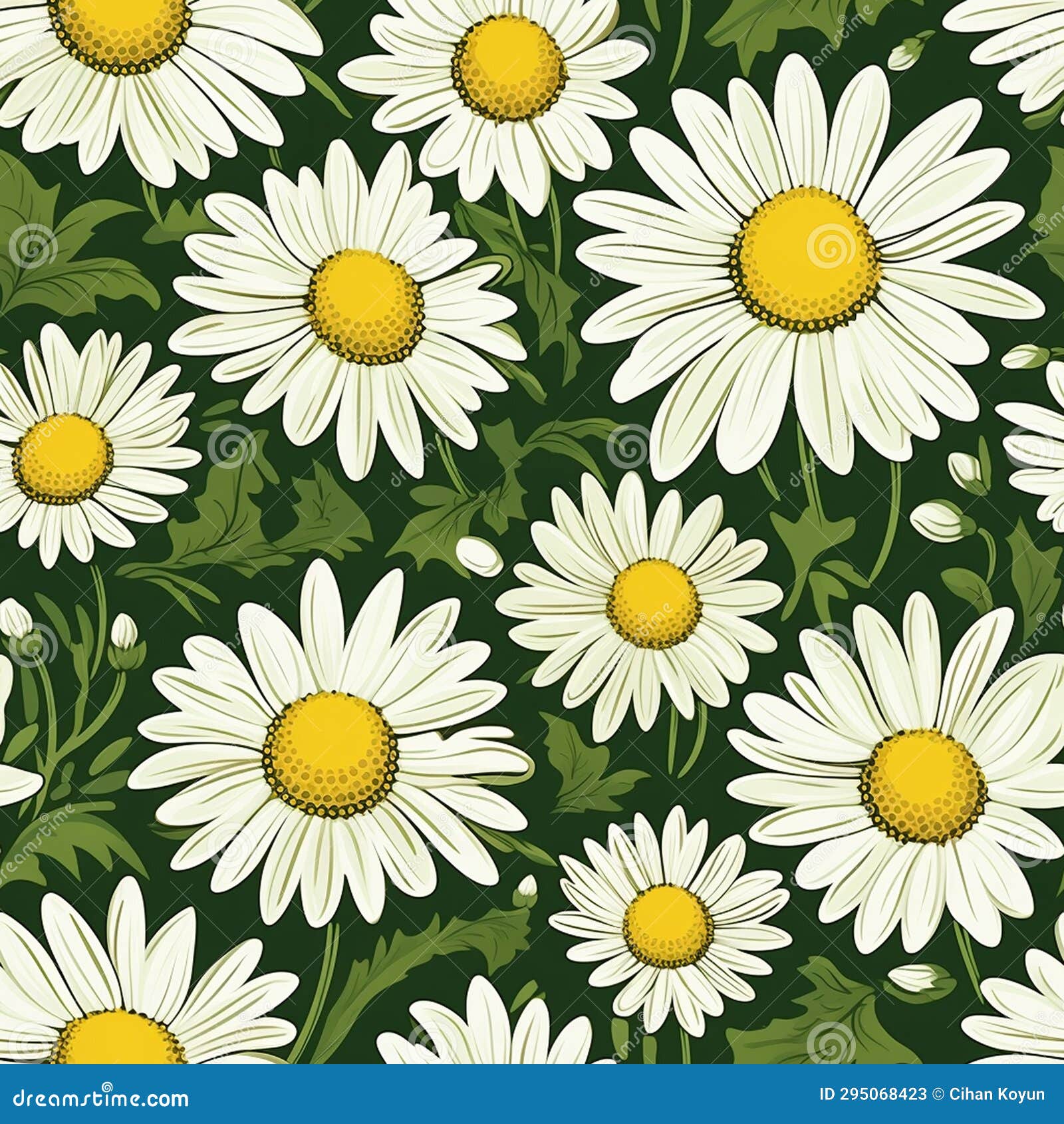 Floral Daisy Website Mockup for Realistic Preview Stock Illustration ...