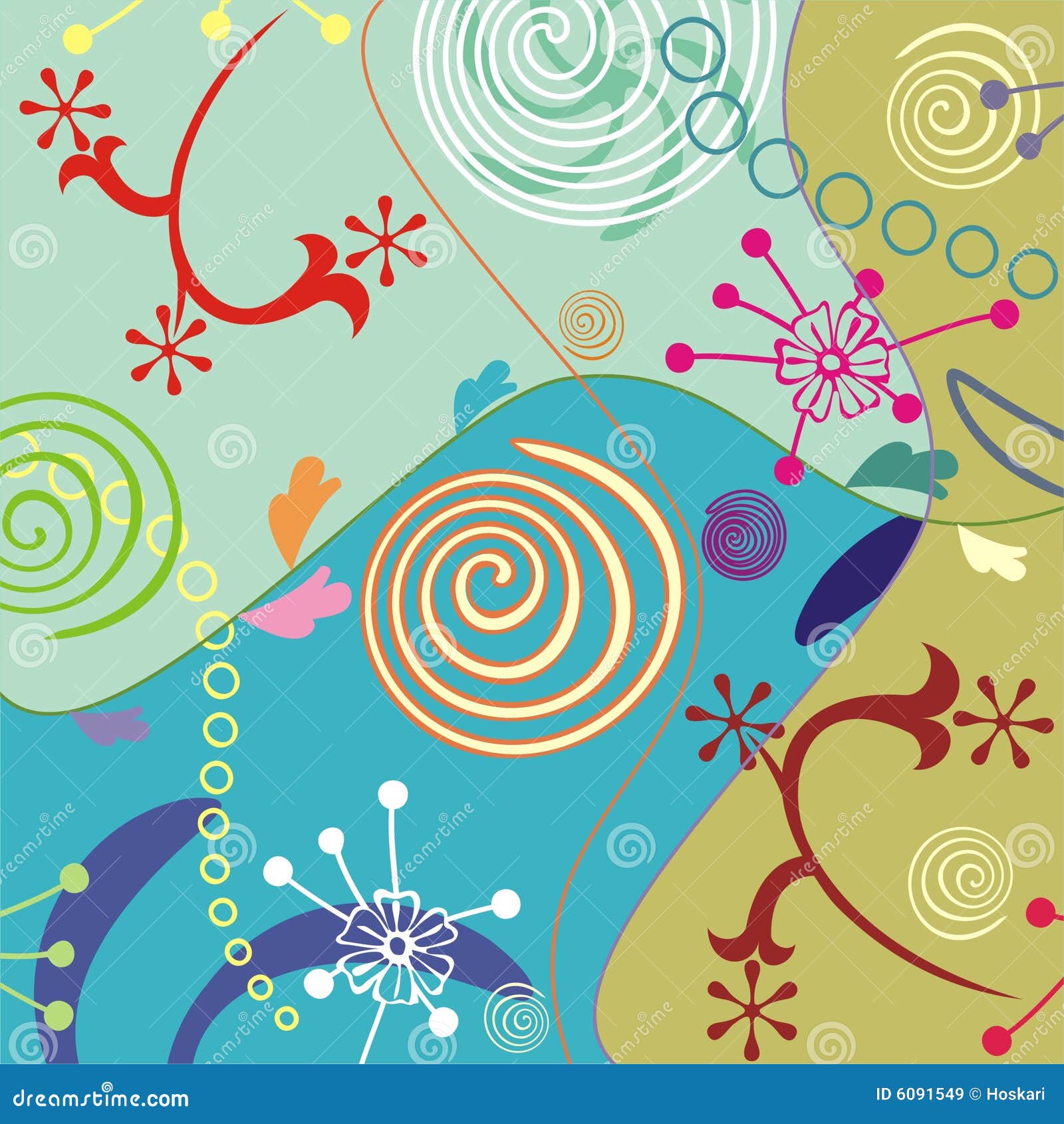 Floral and Decorating Background Stock Vector - Illustration of pink ...