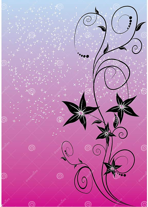 Floral decoration stock vector. Illustration of graphic - 7963391