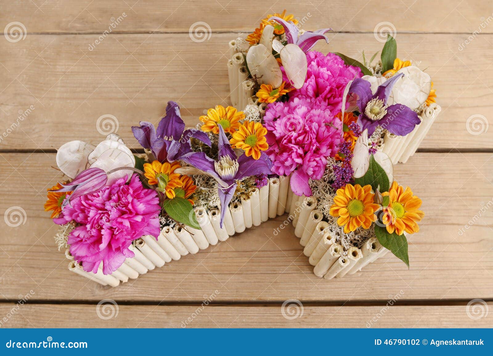 Floral Decoration in Cross Shape -tutorial Stock Photo - Image of ...