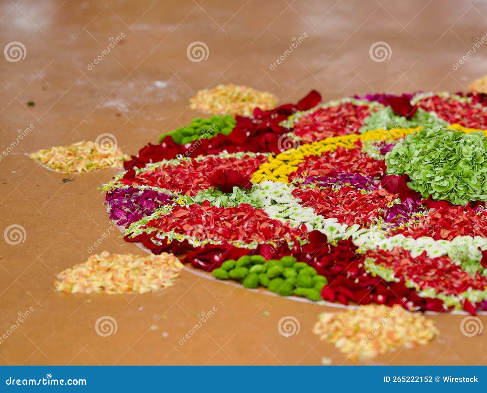 Floral Decoration during Onam Holiday Stock Photo - Image of background ...