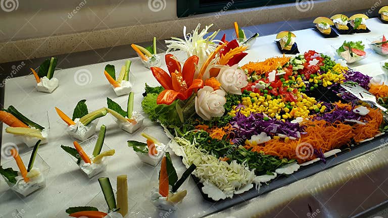 Vegetable decorations. stock photo. Image of corn, salad - 151783428