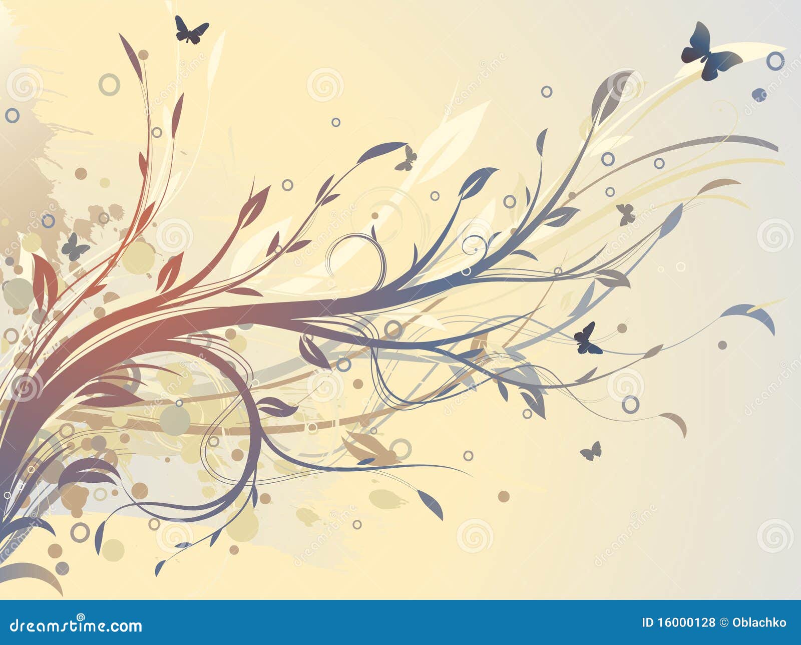 Floral Decorative Background Stock Vector - Illustration of graphic ...