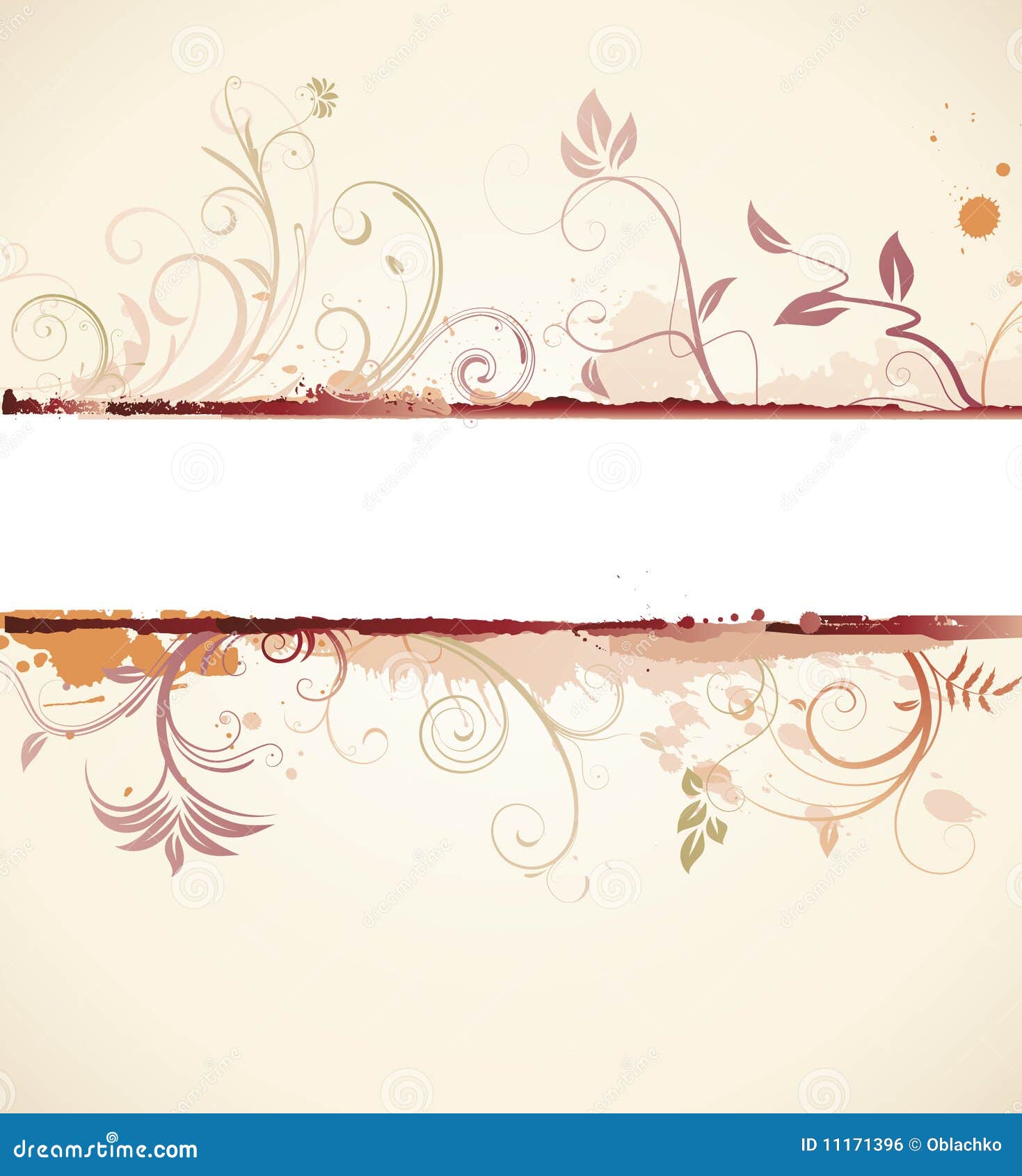 Floral Decorative banner stock vector. Illustration of banner - 11171396