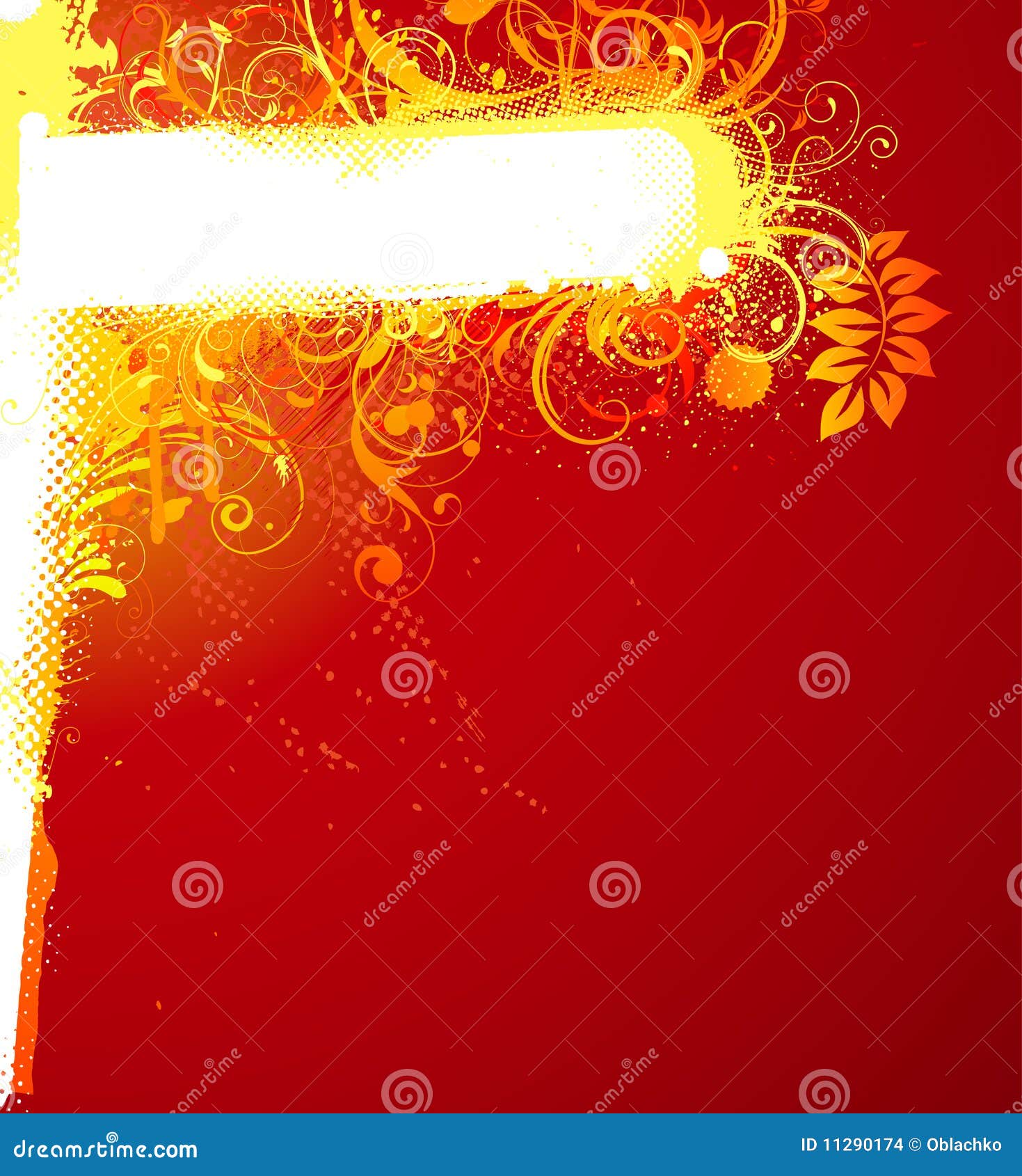 Floral Decorative banner stock vector. Illustration of energy - 11290174