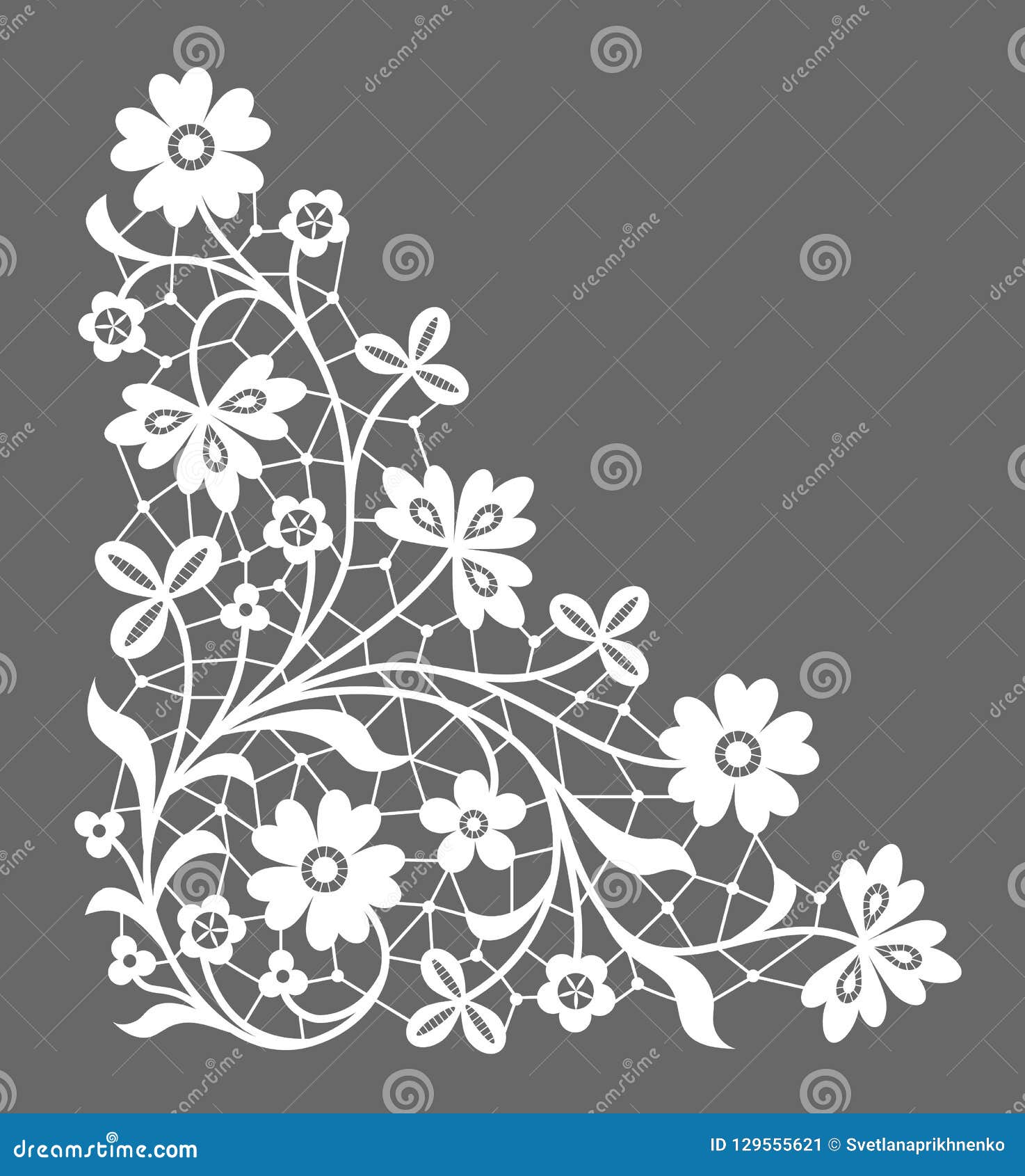 Lace Corner. Clip Art. Vector Illustration | CartoonDealer.com #72552010
