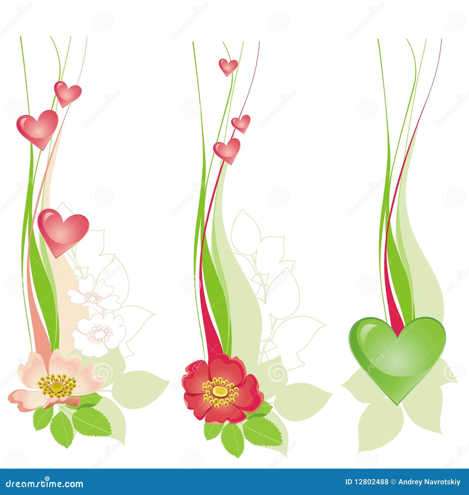 Floral decorative design stock vector. Illustration of blossom - 12802488