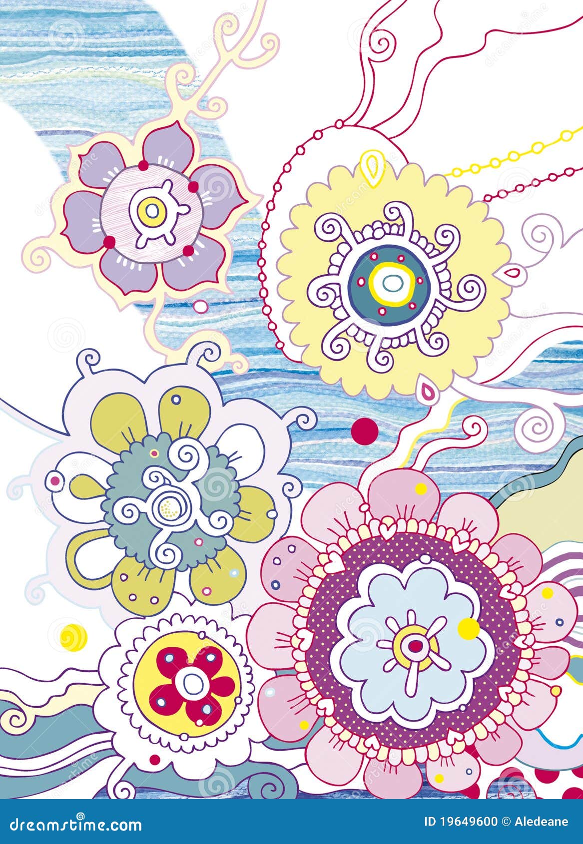 Floral Decorative Design stock illustration. Illustration of abstract ...